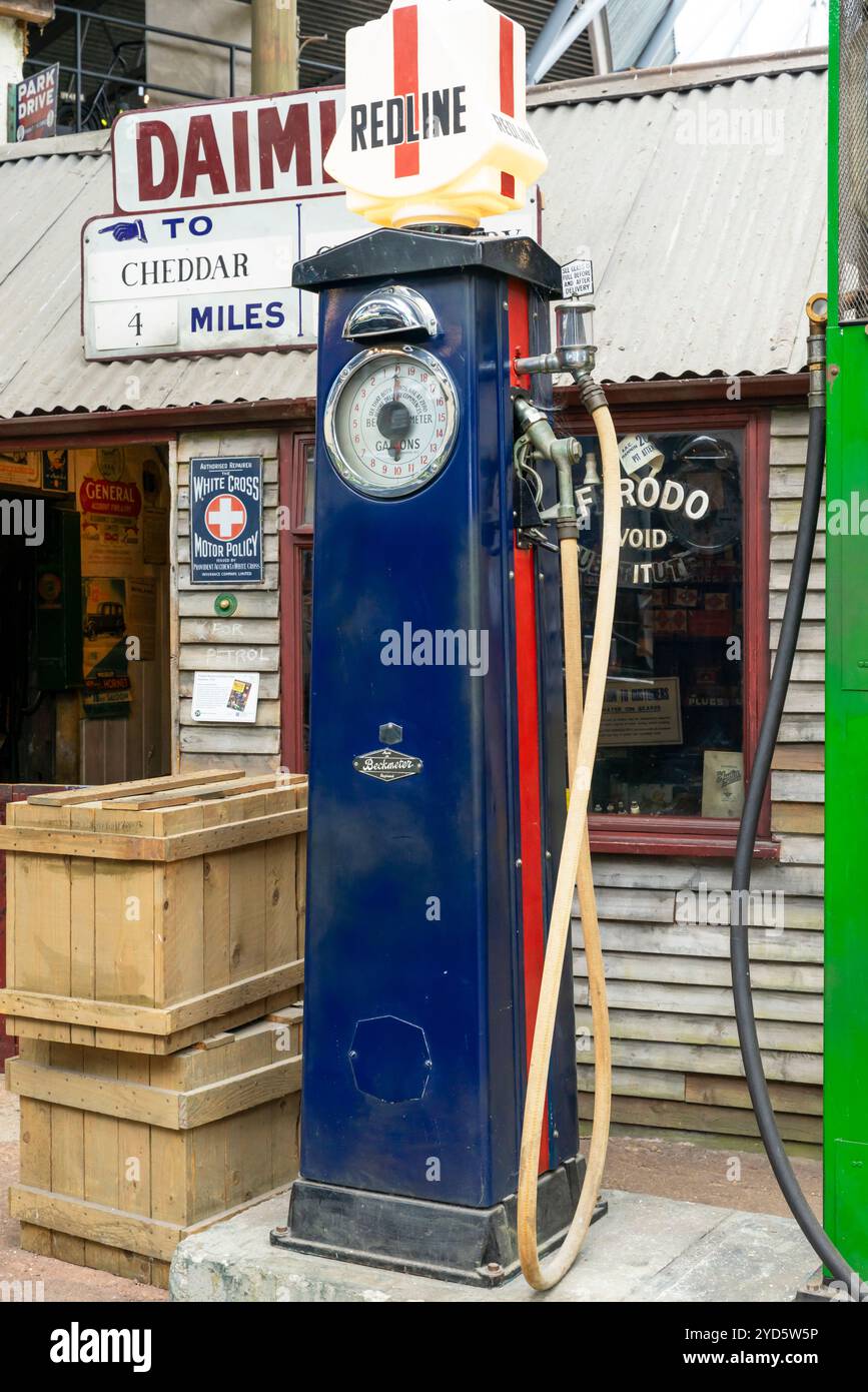 Vintage petrol pump for Redline petrol a Beckmeter fuel pump Beaulieu ...