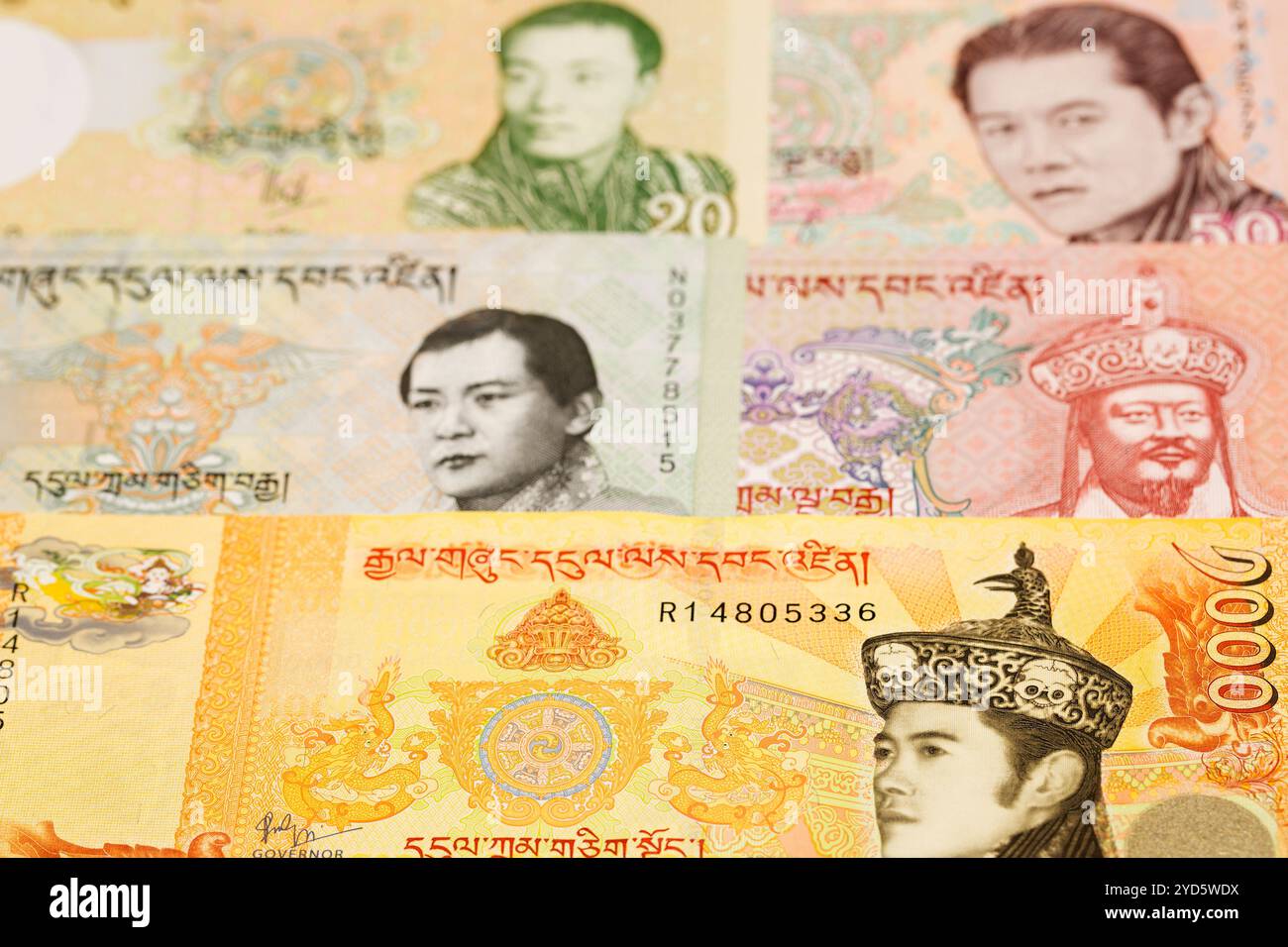 Bhutanese ngultrum a business background Stock Photo - Alamy