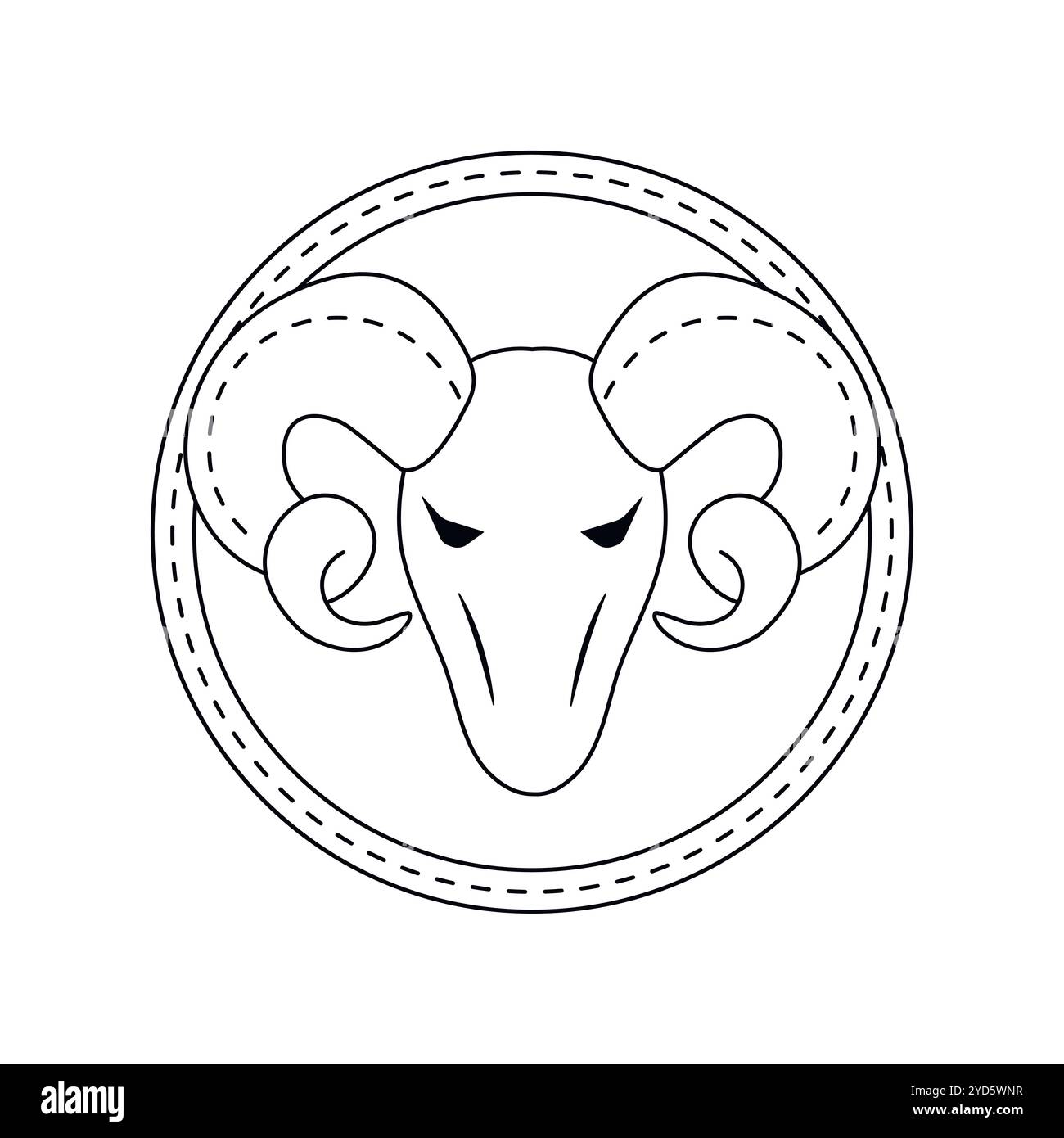 Zodiac horoscope. Aries astrological icon symbol. Stylized star sign ...
