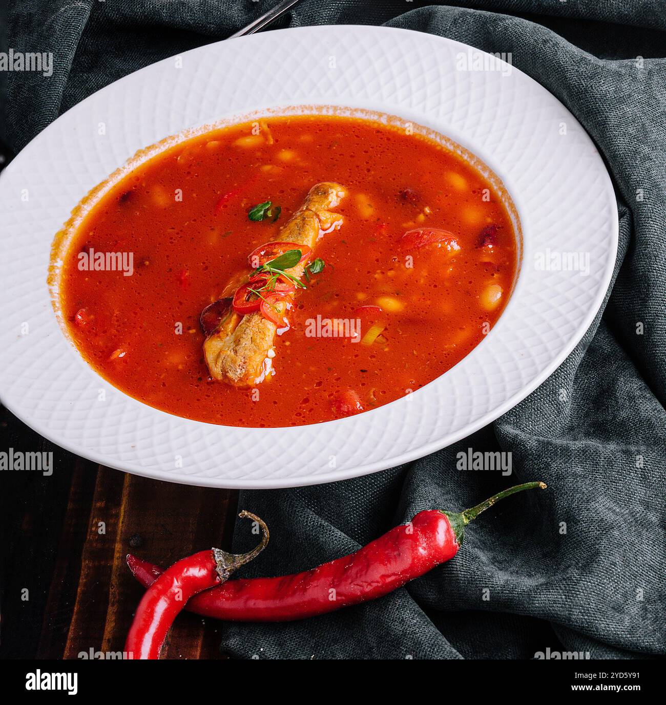 Guatemalan Turkey Soup KakIk close up Stock Photo - Alamy