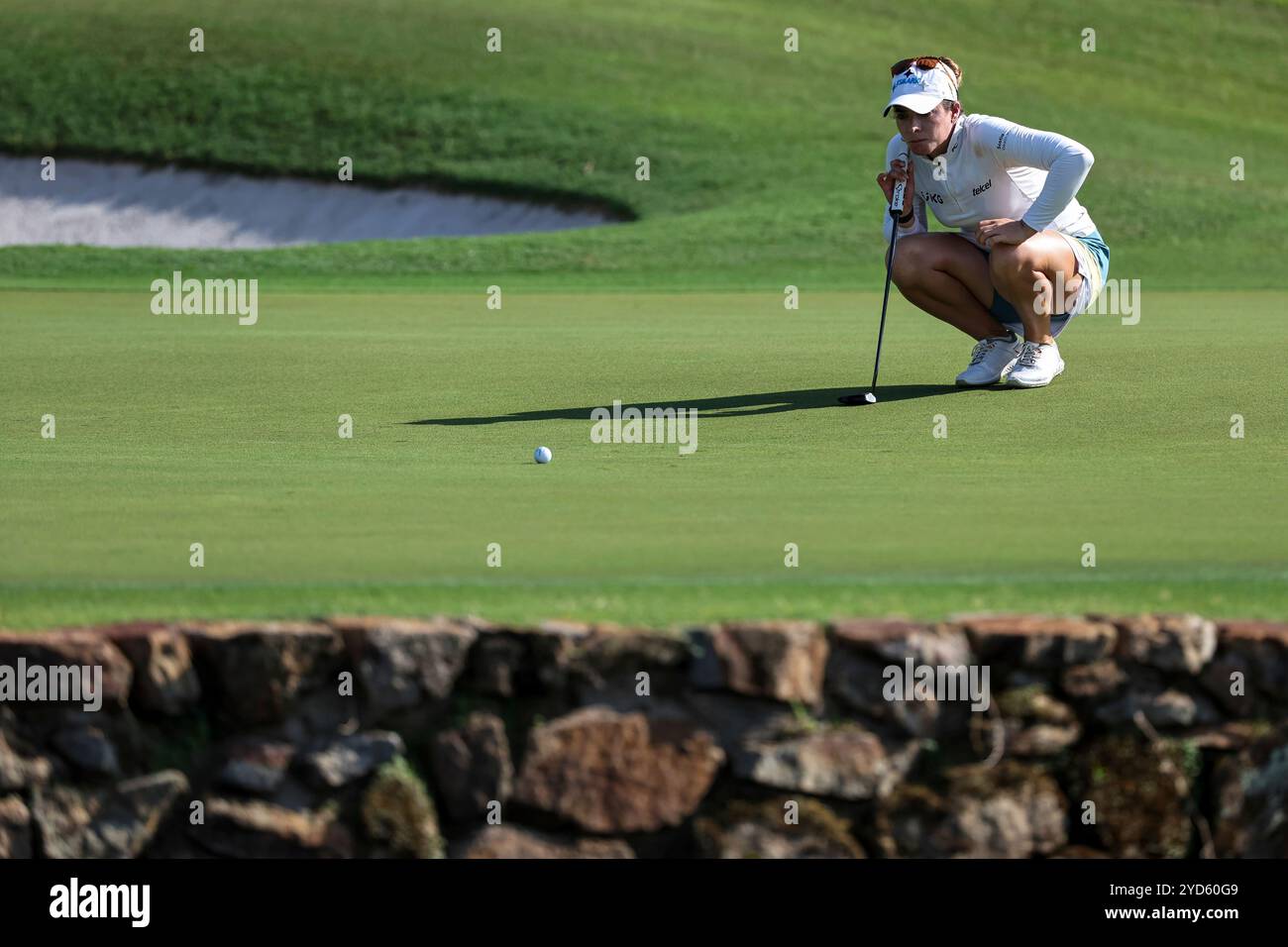 KUALA LUMPUR, - OCTOBER 25: Gaby Lopez of Mexico play a shot during the ...