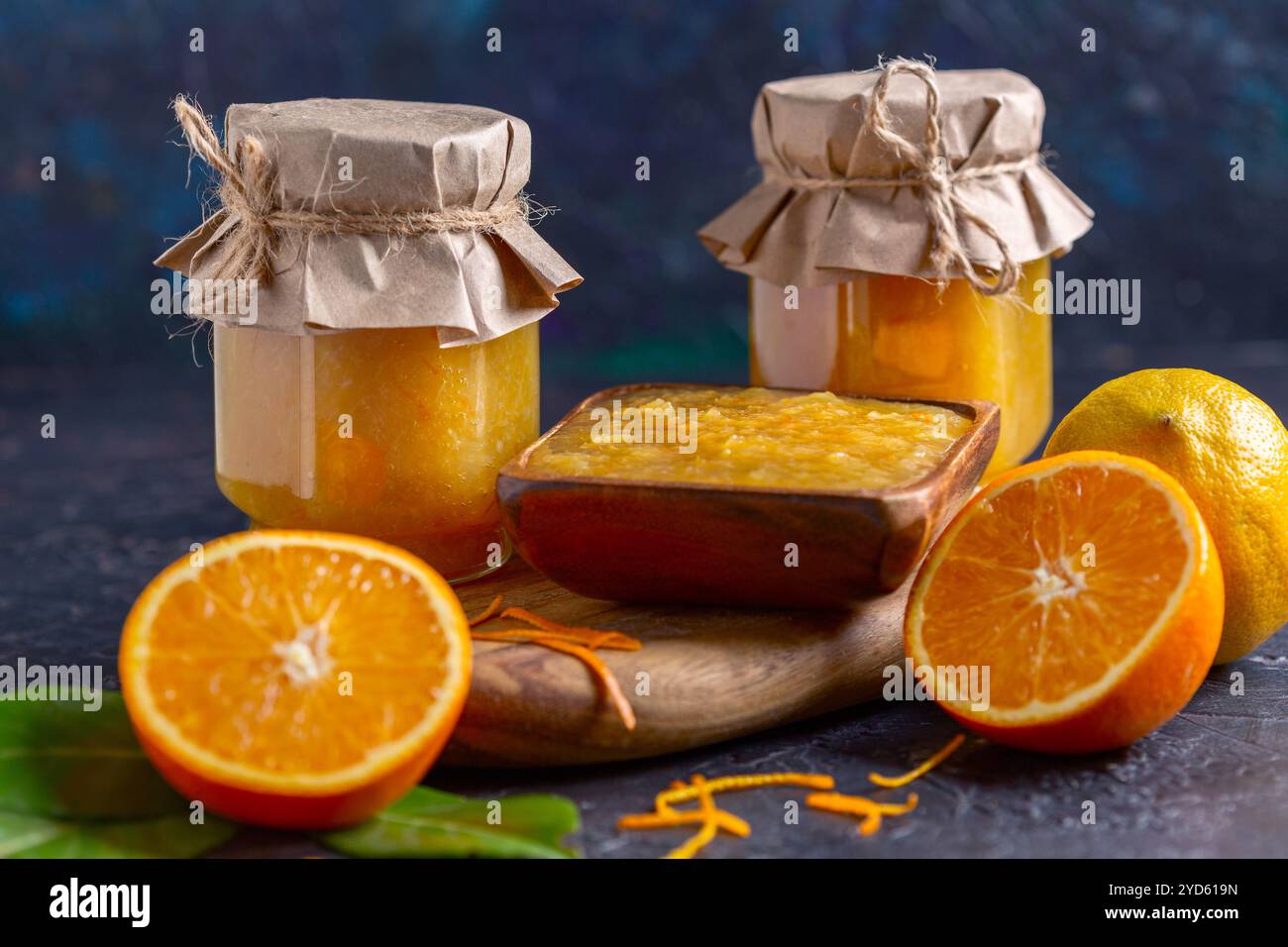 Homemade orange and lemon jam Stock Photo - Alamy