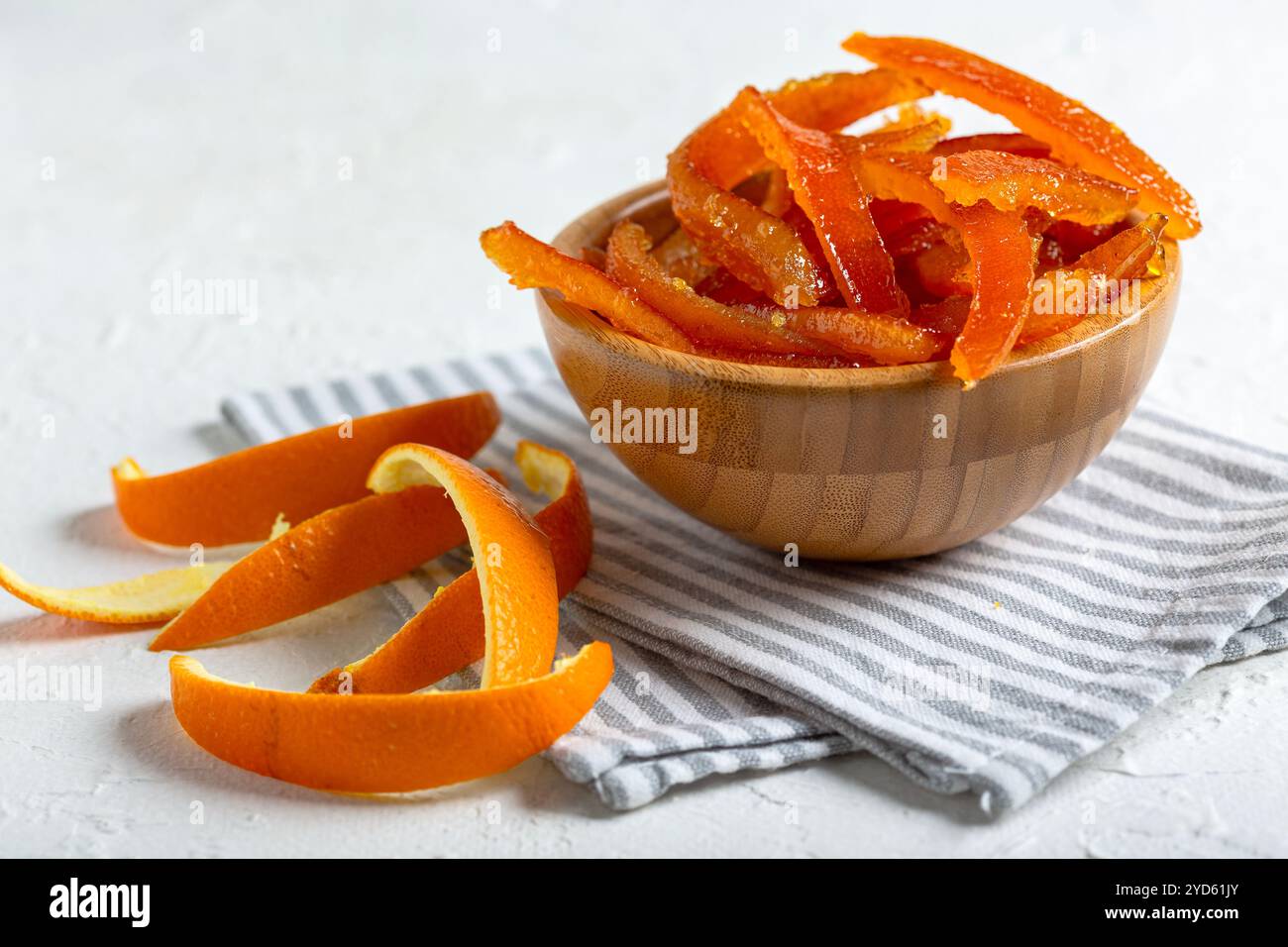Candied orange peel close up Stock Photo - Alamy