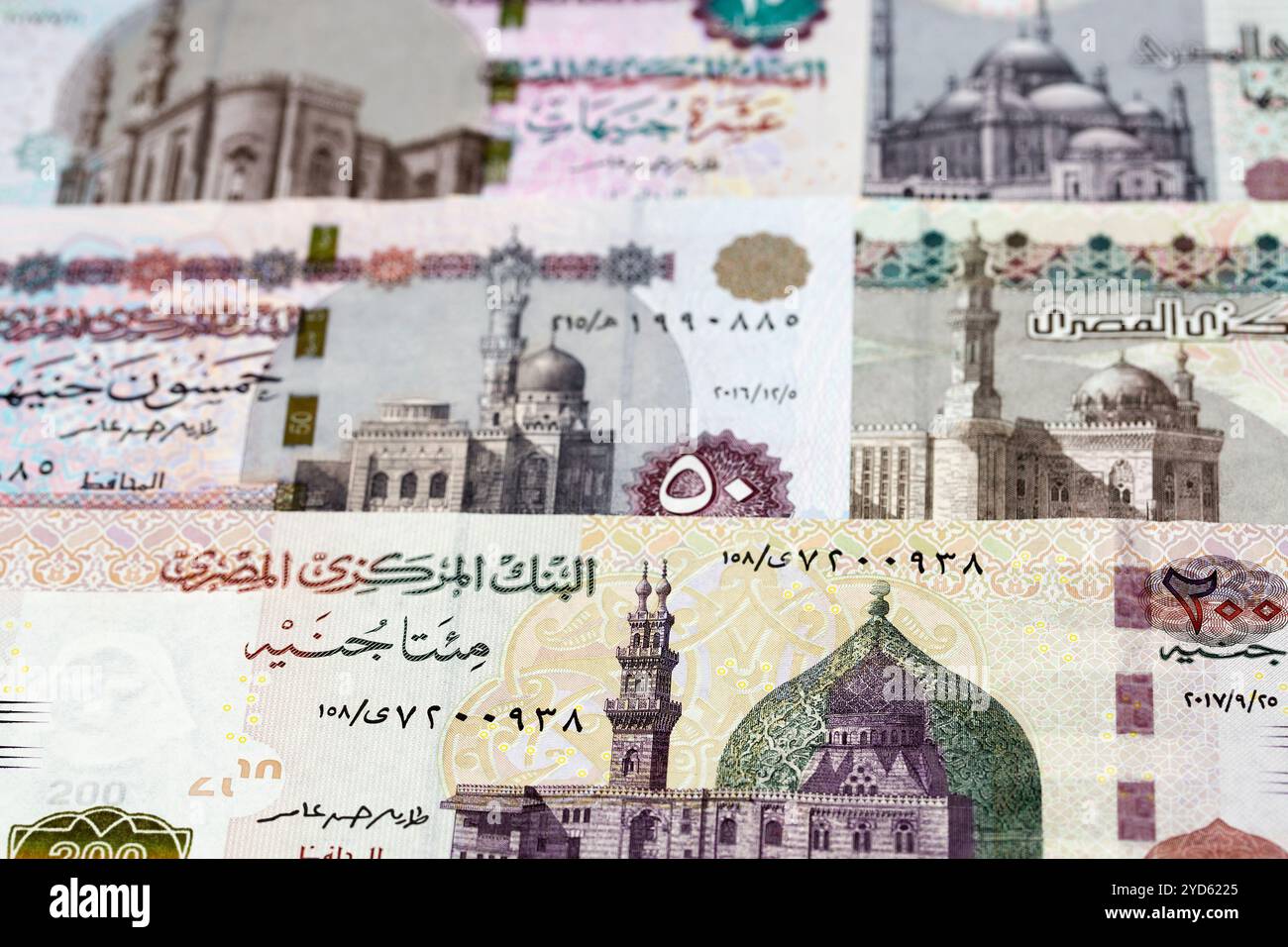 Egyptian money - Pounds a business background Stock Photo - Alamy