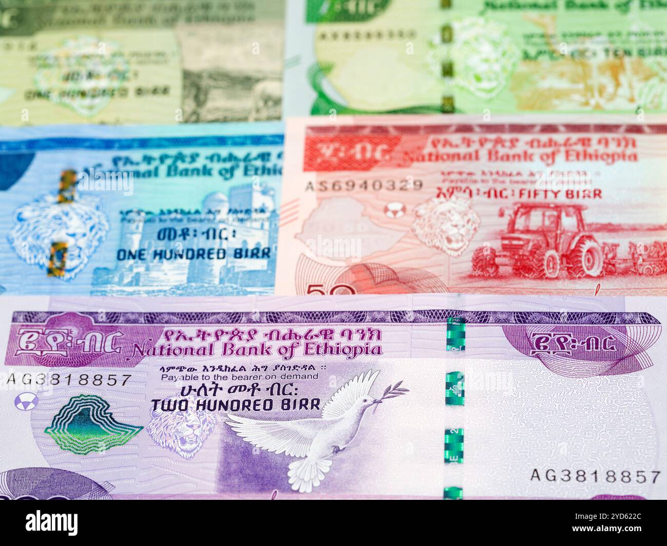 Ethiopian birr a business background Stock Photo - Alamy