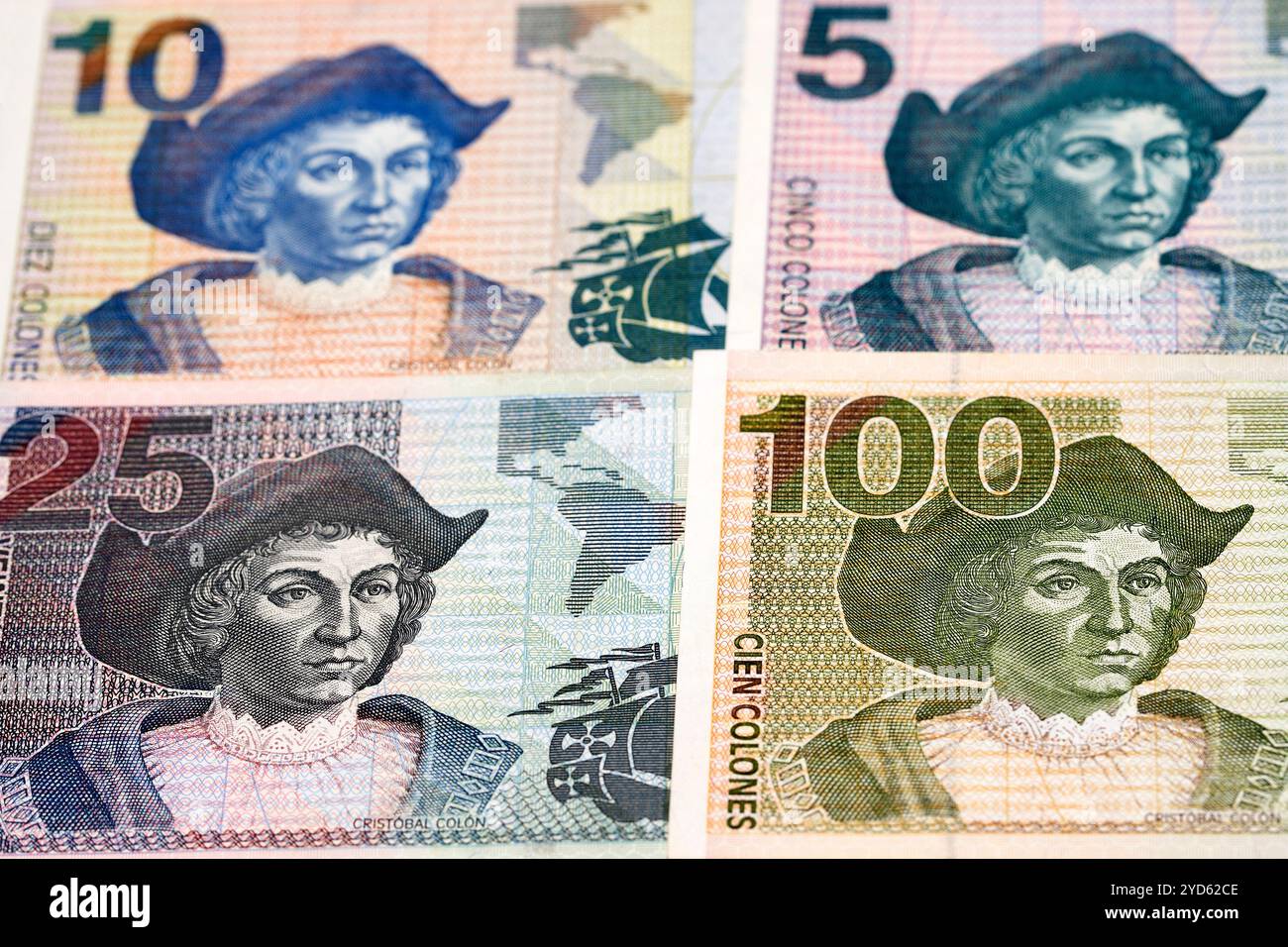 Salvadoran money - colon a business background Stock Photo - Alamy