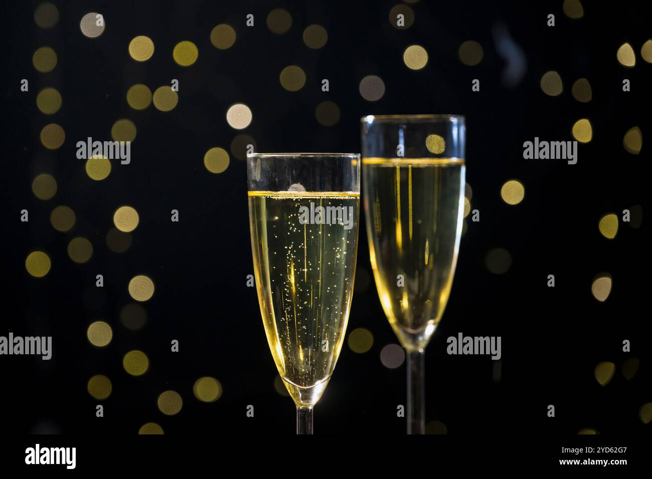 Champagne bubbling in two hi-res stock photography and images - Alamy