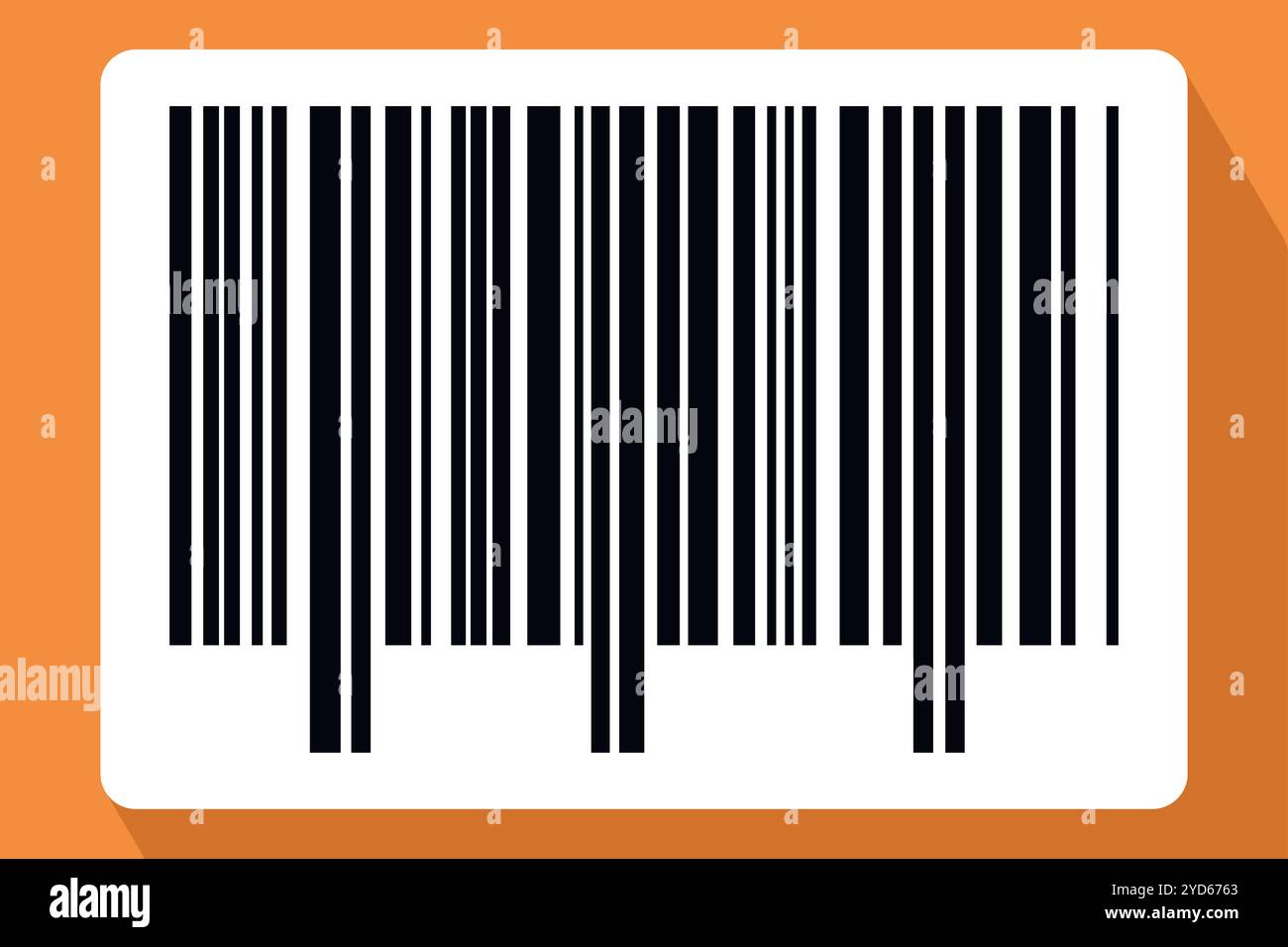 Barcode isolated on color background. Code stripes sticker. Barcode ...