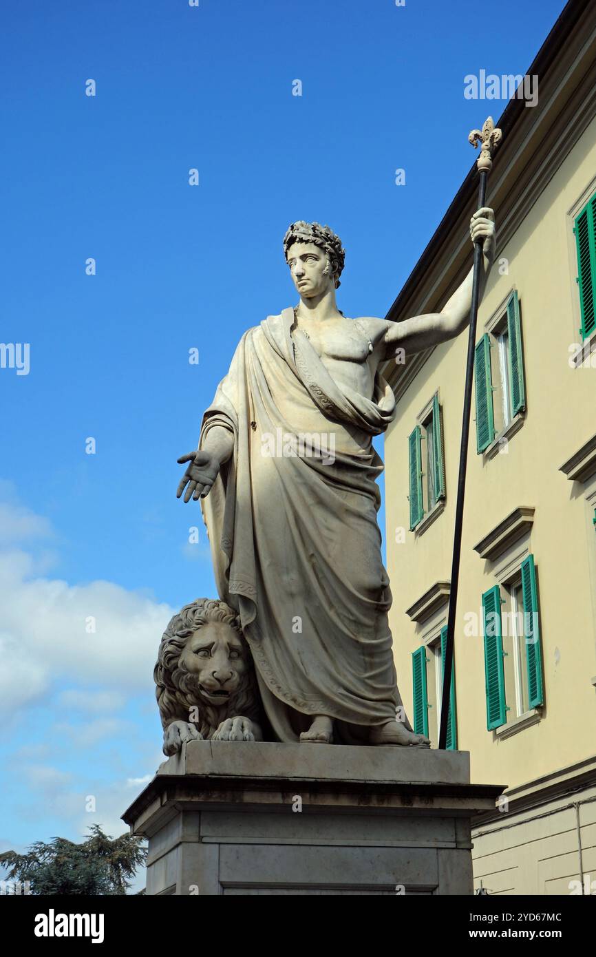 Marble monument of Ferdinand III. of Lorraine in Arezzo, Italy Stock ...