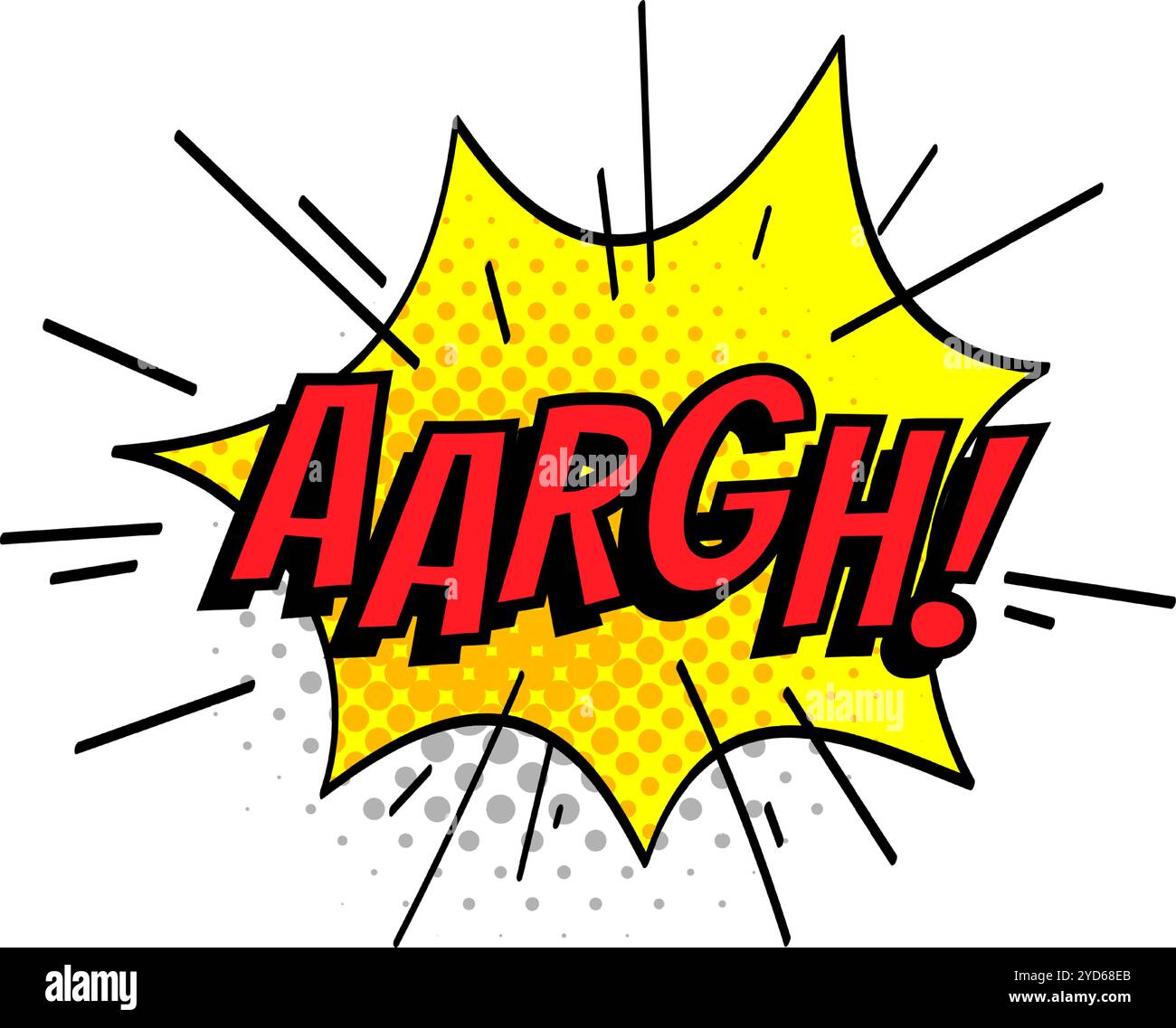 Red aargh text conveying frustration and anger is exploding inside a ...