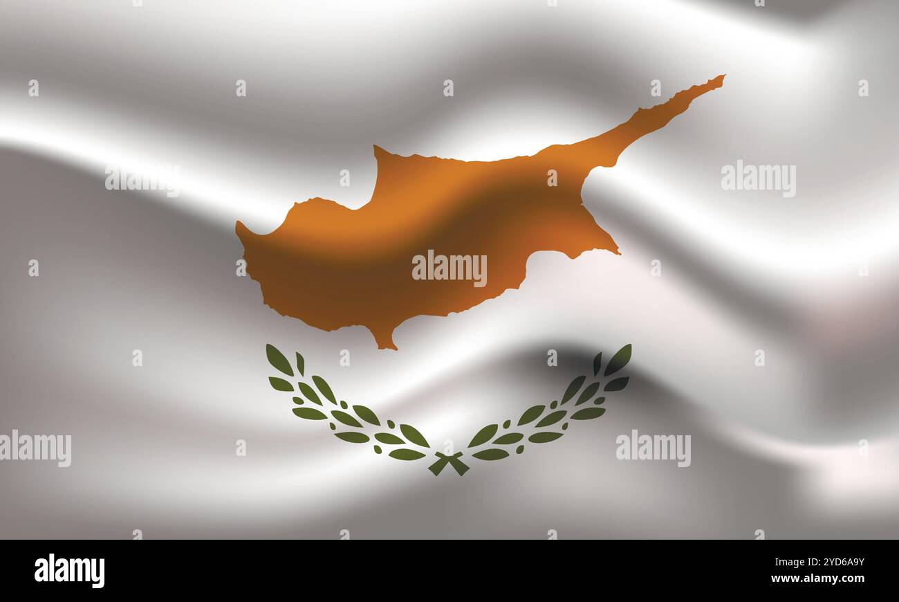 Flag of Cyprus. National symbol in official colors. Template icon ...