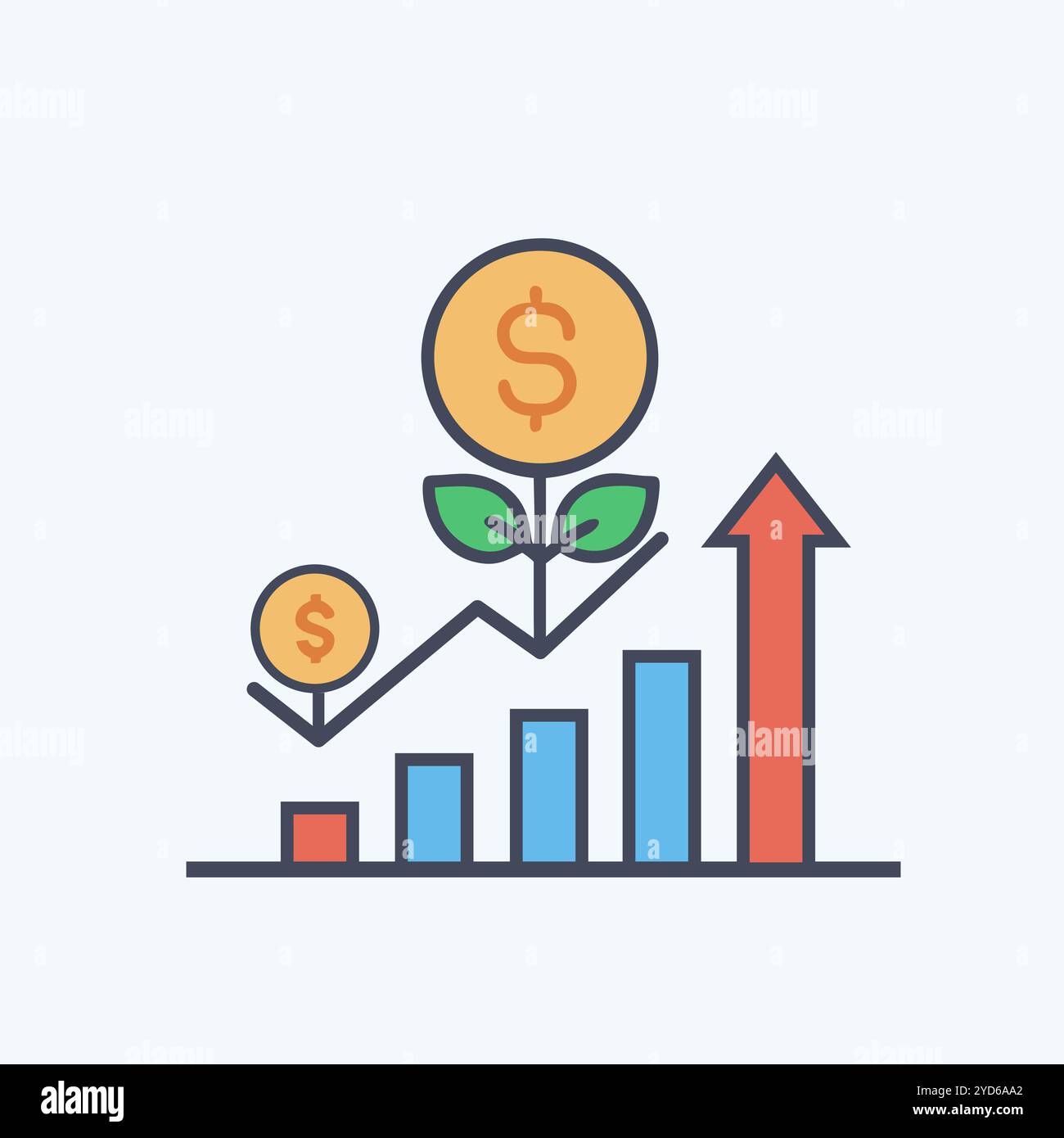 Icon portfolio growth chart hi-res stock photography and images - Alamy