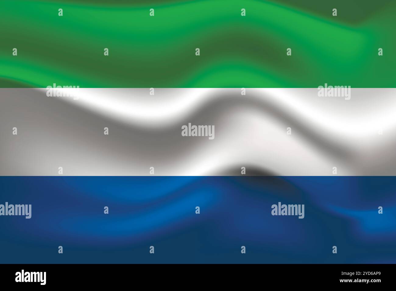 Flag of Sierra Leone. National symbol in official colors. Template icon ...