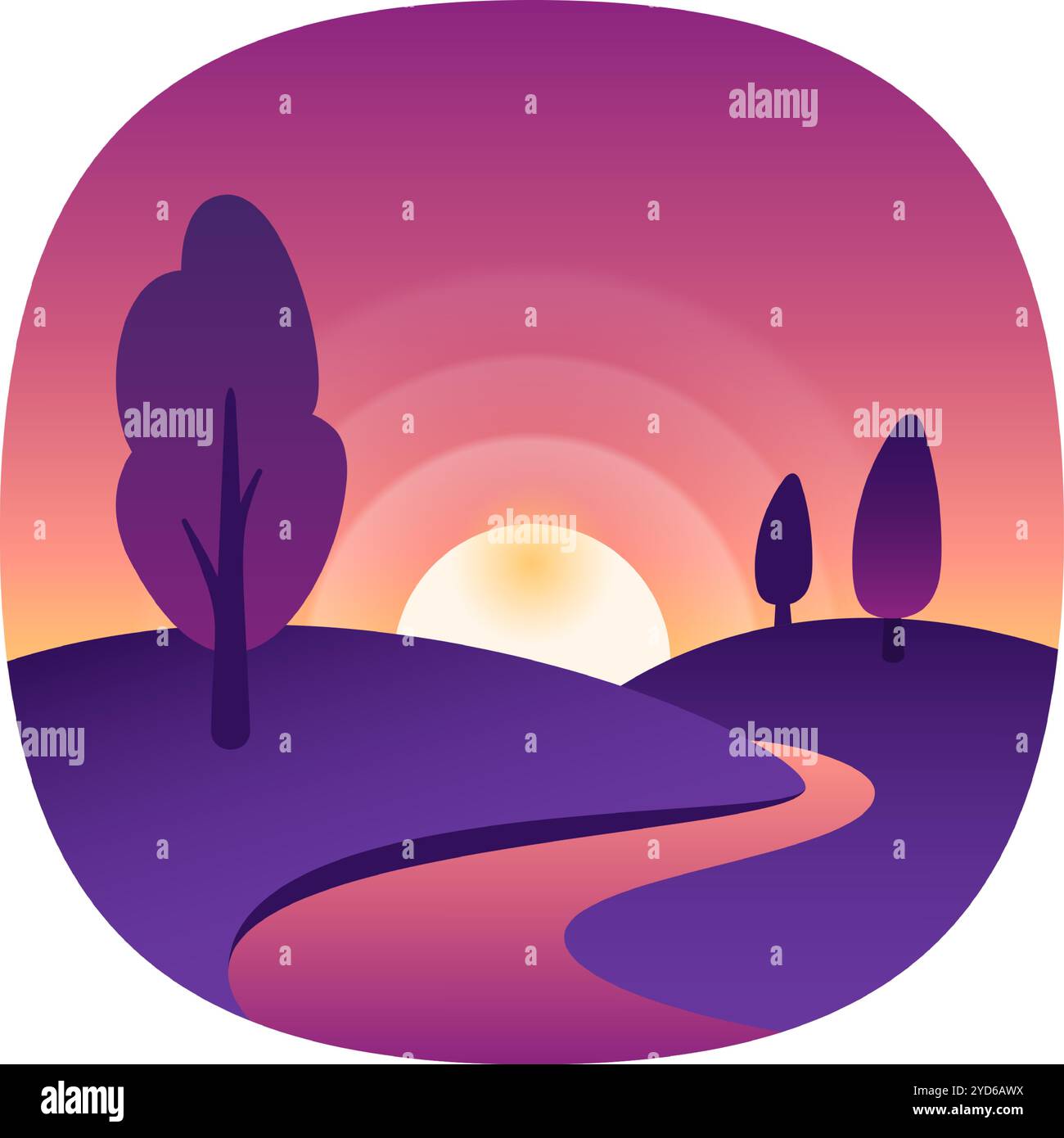 Hills silhouetted Stock Vector Images - Alamy
