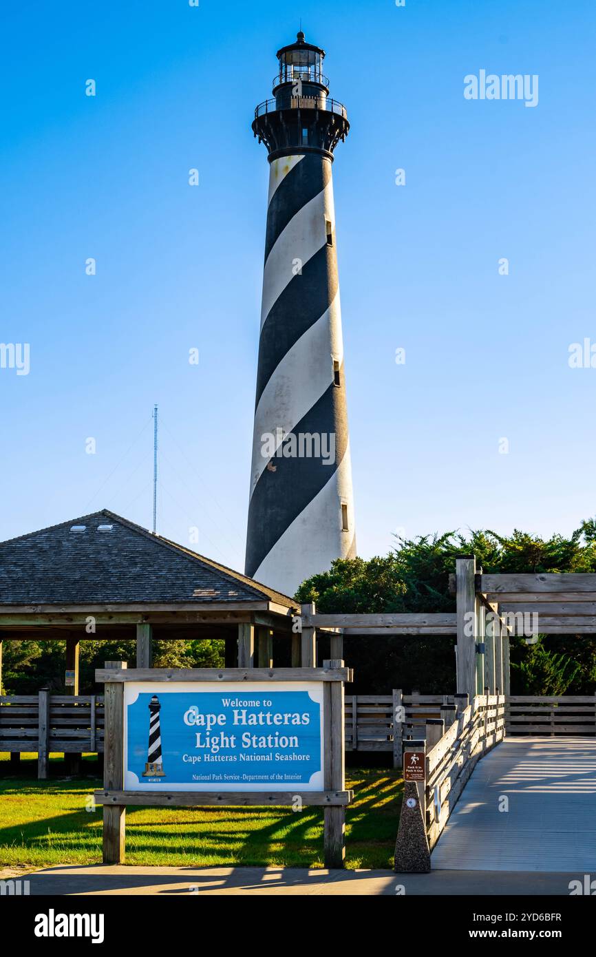 A famous black and white stripe daymark pattern in Cape Hatteras NS ...