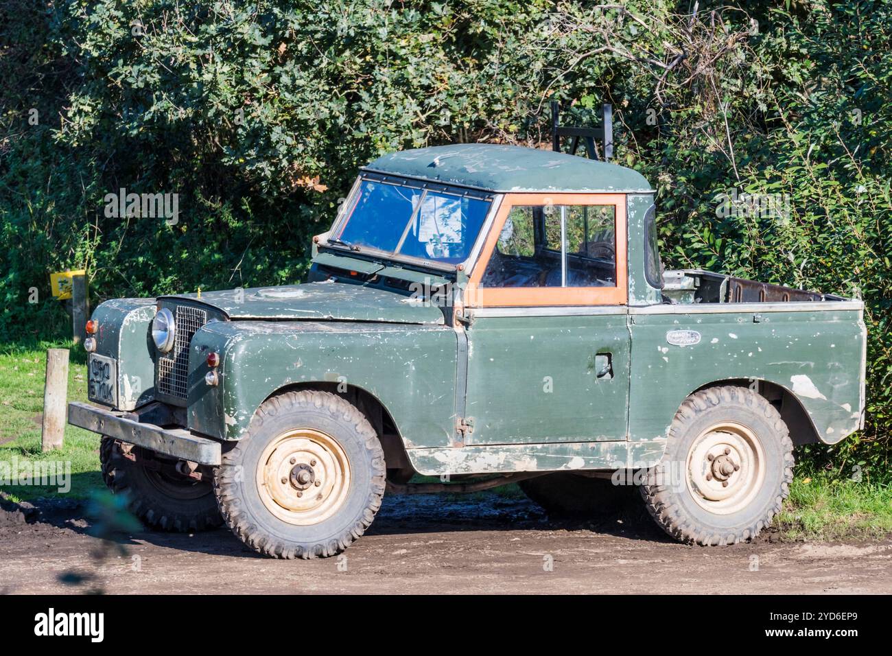 A 1963 Land Rover Series IIA 4x4 pick-up truck parked in Norfolk ...