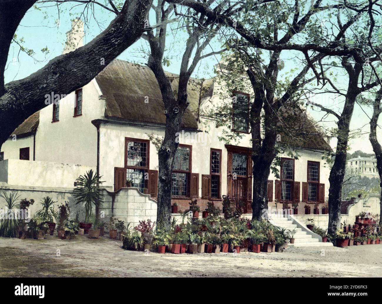 An Old Dutch Dwelling, Cape Colony, South Africa, Historic, digitally ...