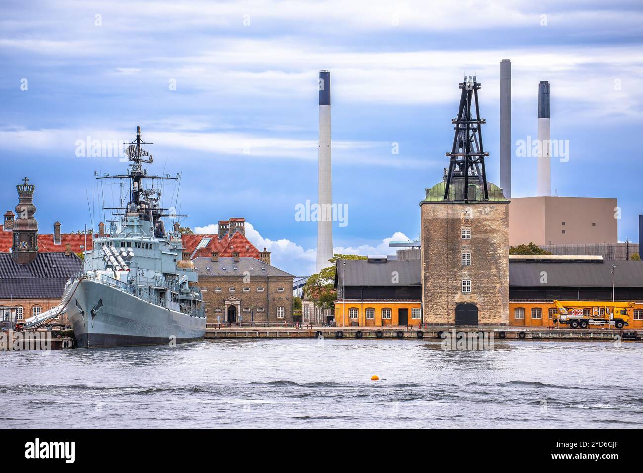 The Ships on Holmen and Copenhagen waterfront view Stock Photo - Alamy