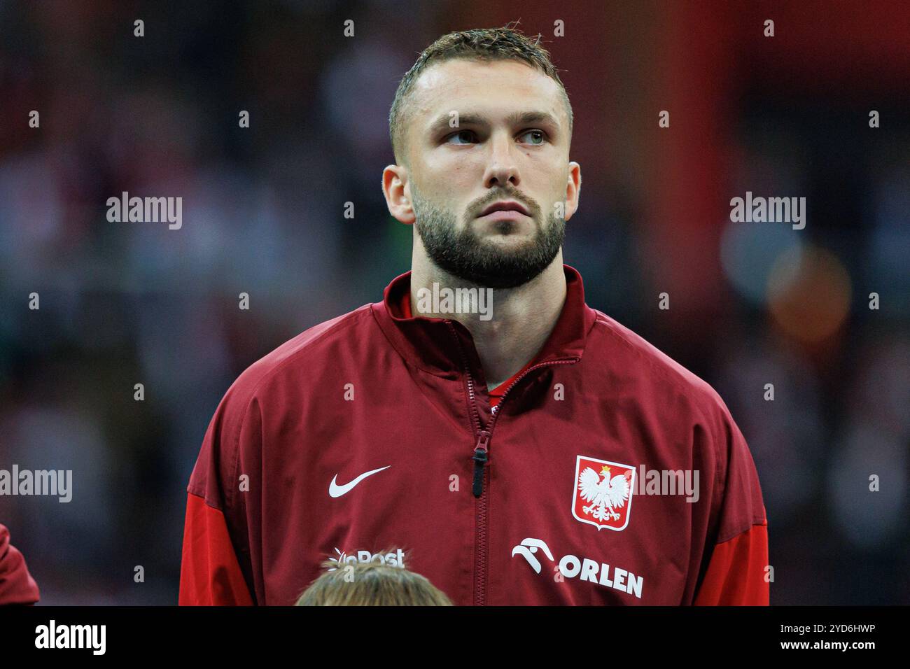 Sebastian Walukiewicz seen during UEFA Nations League game between ...