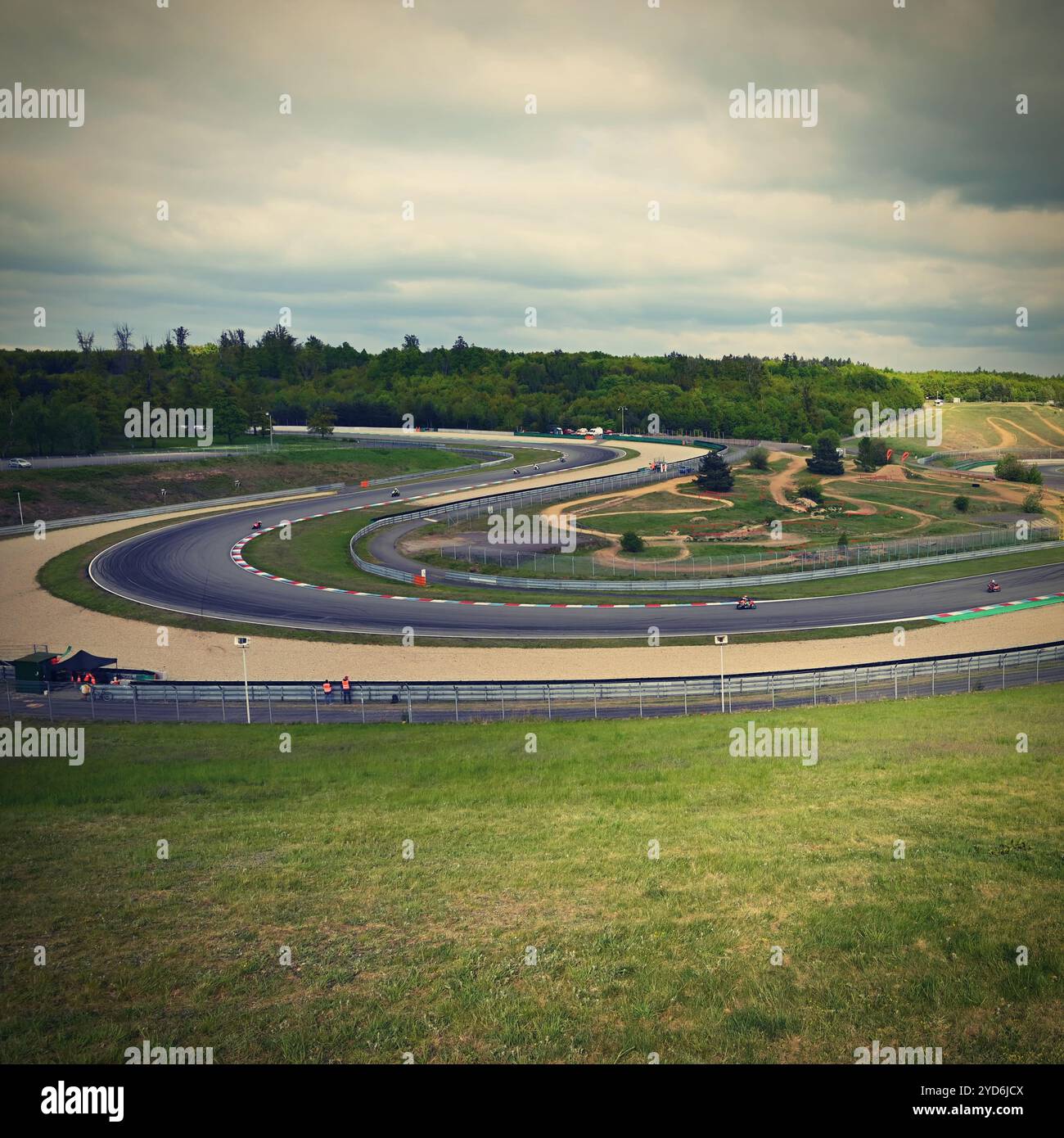 Motorcycles on the race track. Races on the racing circuit. Brno ...