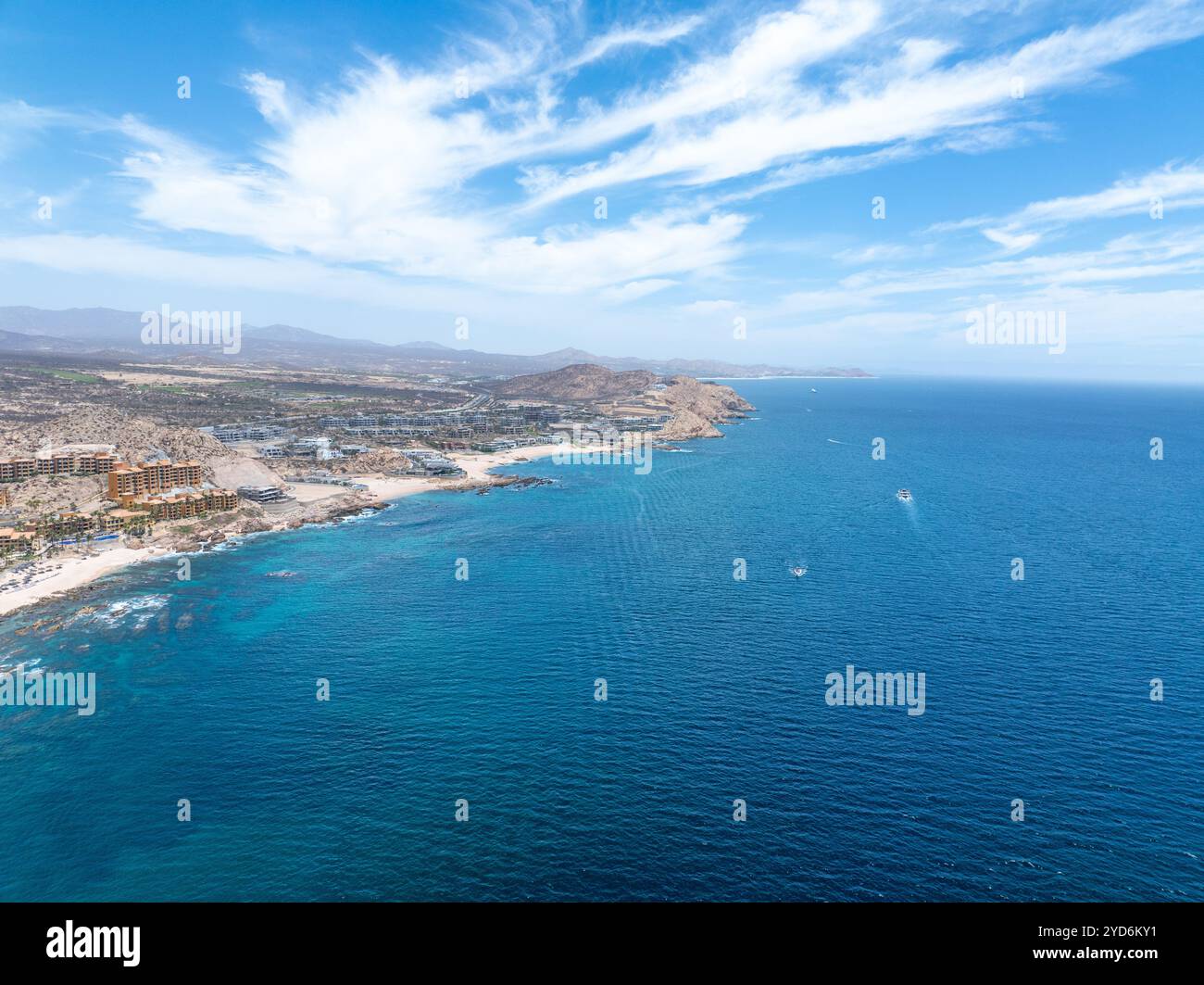 Aerial view of beach in Cabo San Jose, Baja California Sur, Mexico ...