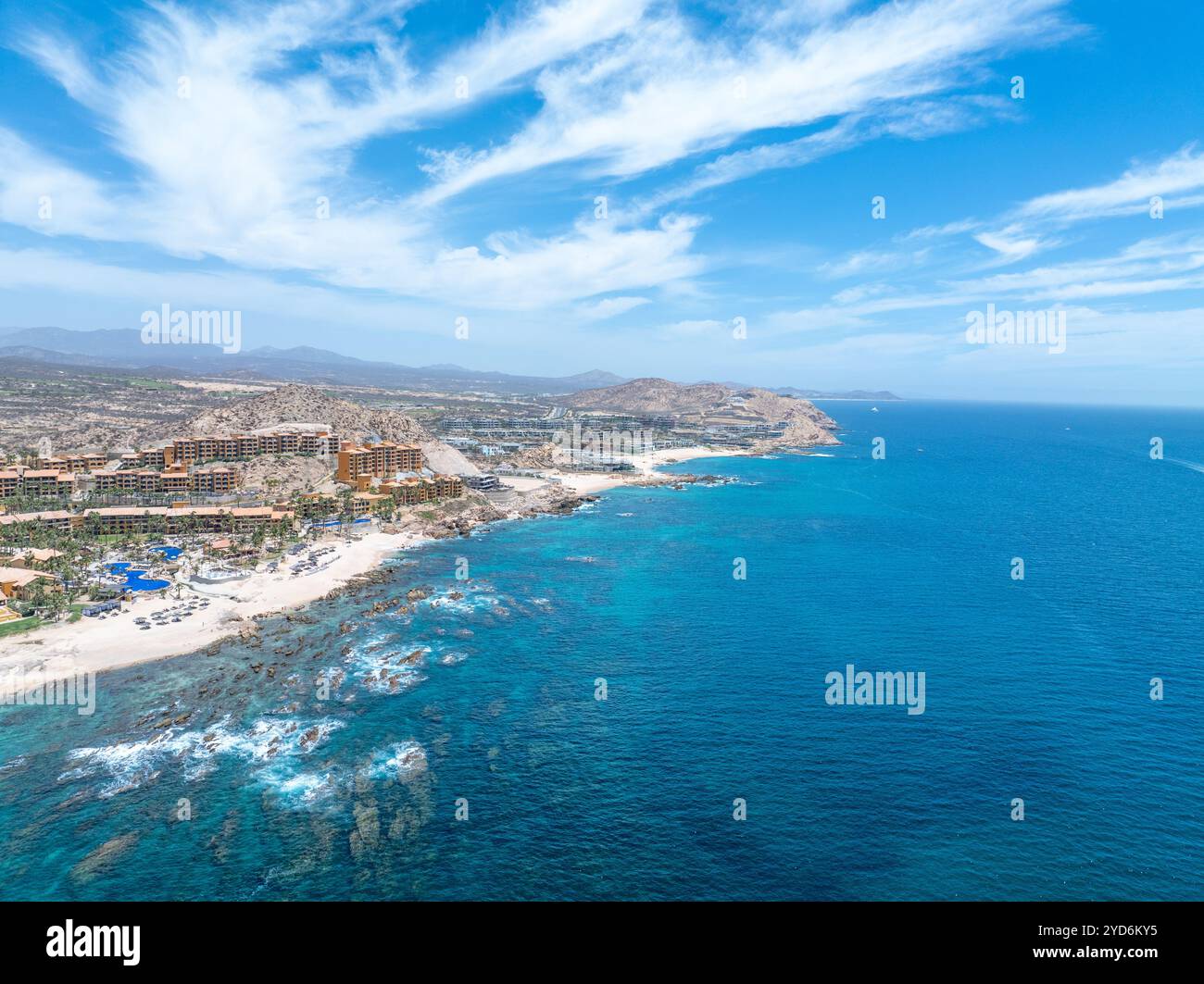 Aerial view of beach in Cabo San Jose, Baja California Sur, Mexico ...