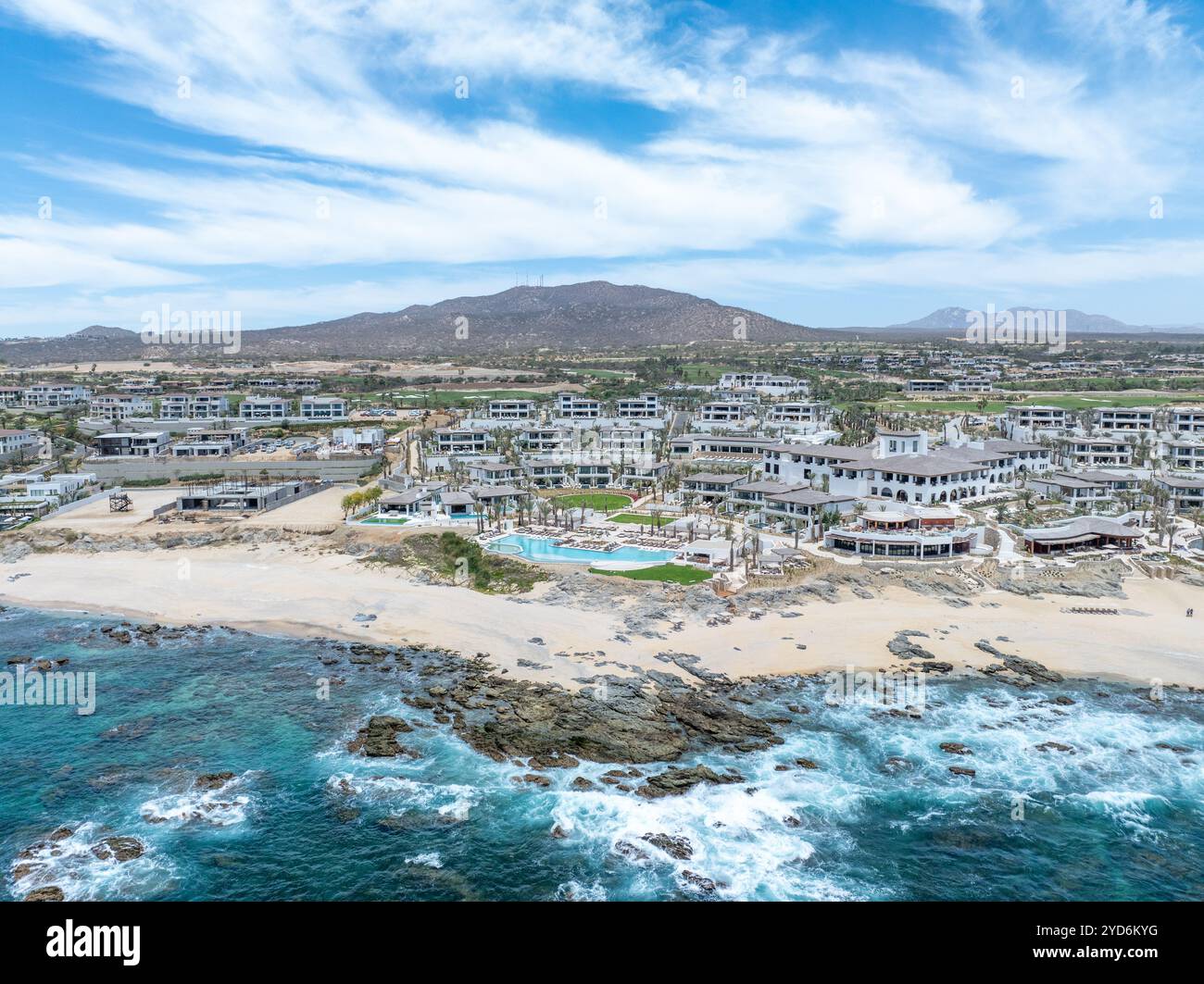 Aerial view of beach in Cabo San Jose, Baja California Sur, Mexico ...