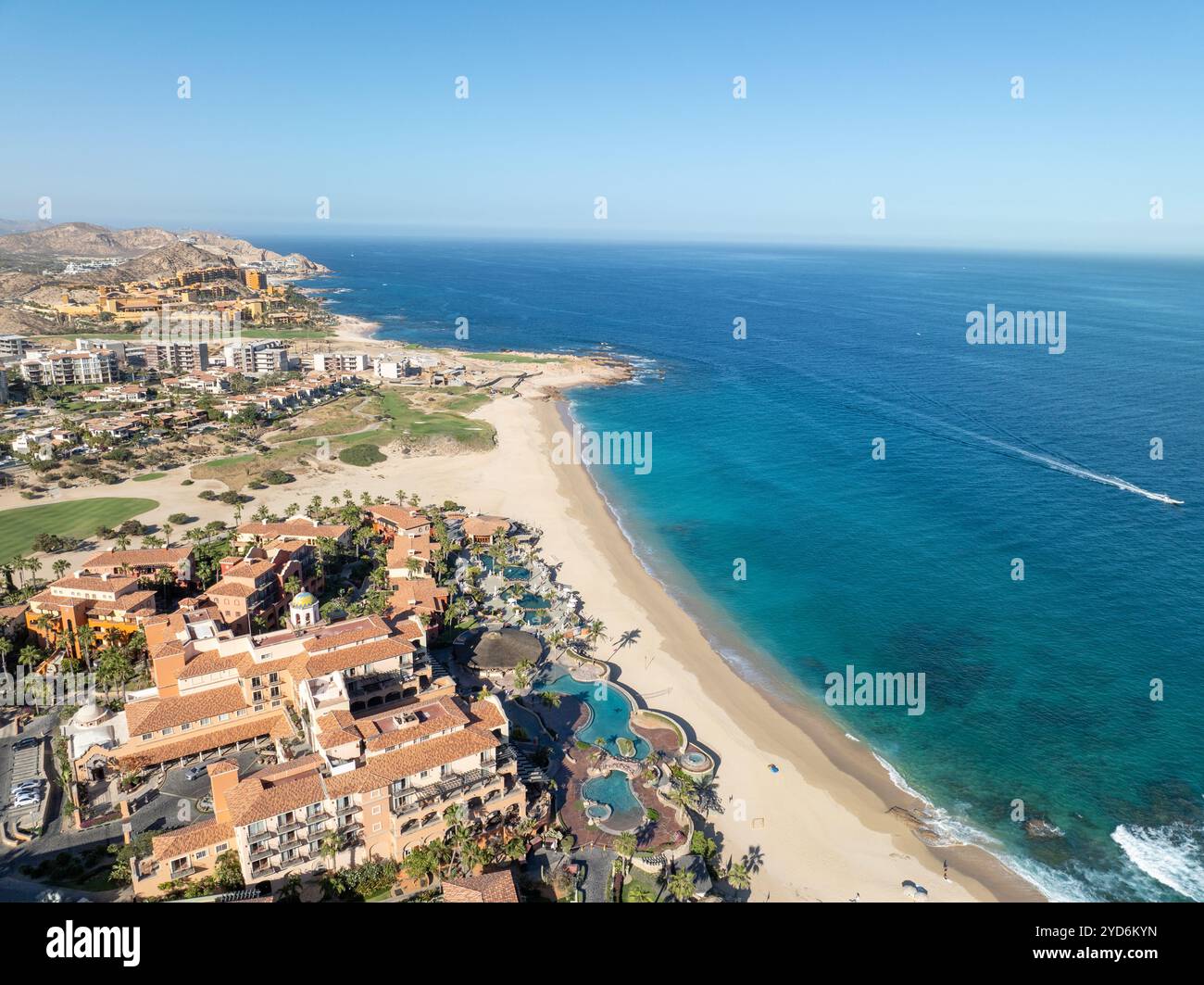 Aerial view of beach in Cabo San Jose, Baja California Sur, Mexico ...