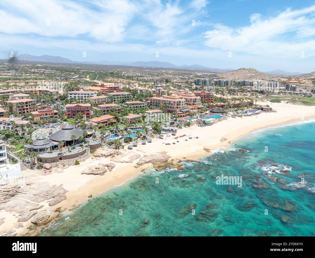 Aerial view of beach in Cabo San Jose, Baja California Sur, Mexico ...