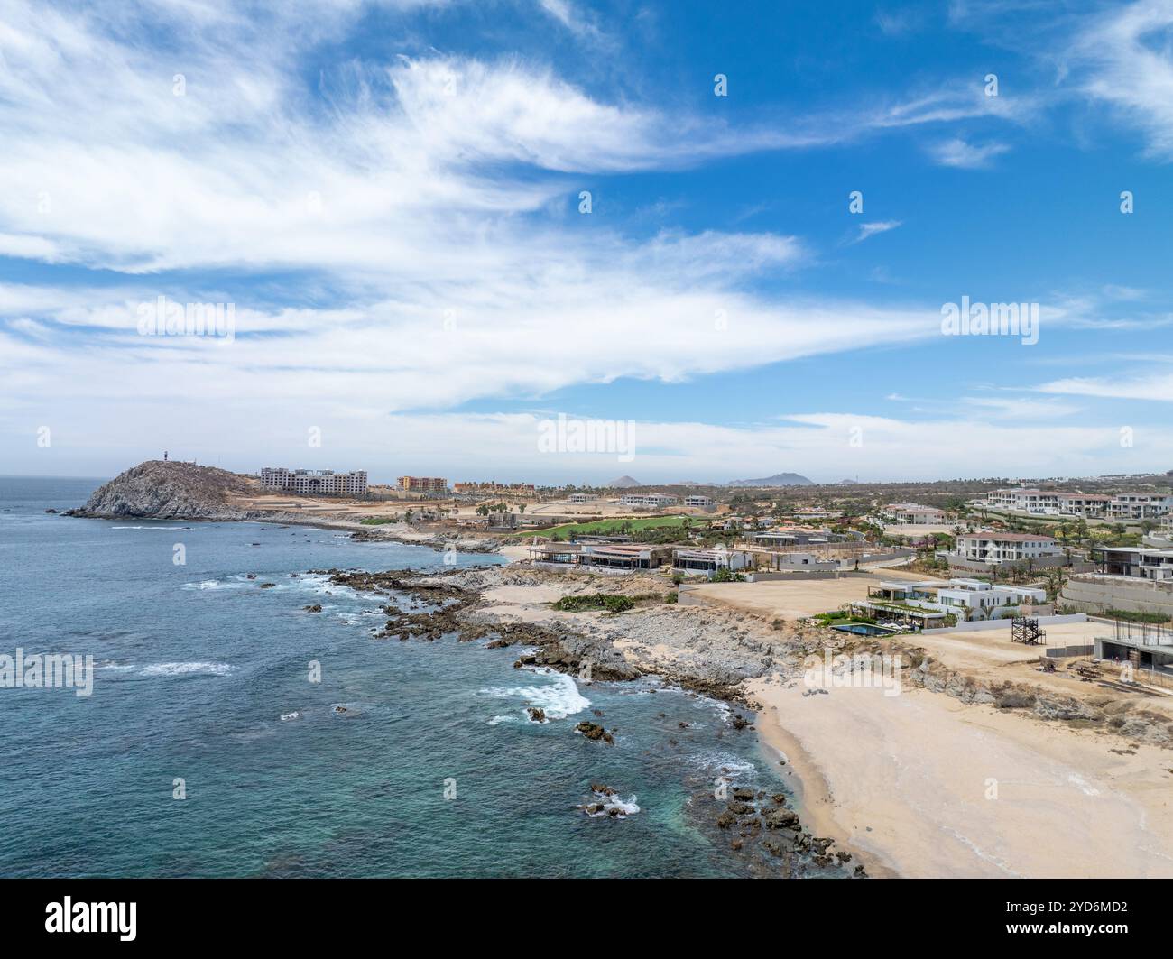 Aerial view of beach in Cabo San Jose, Baja California Sur, Mexico ...