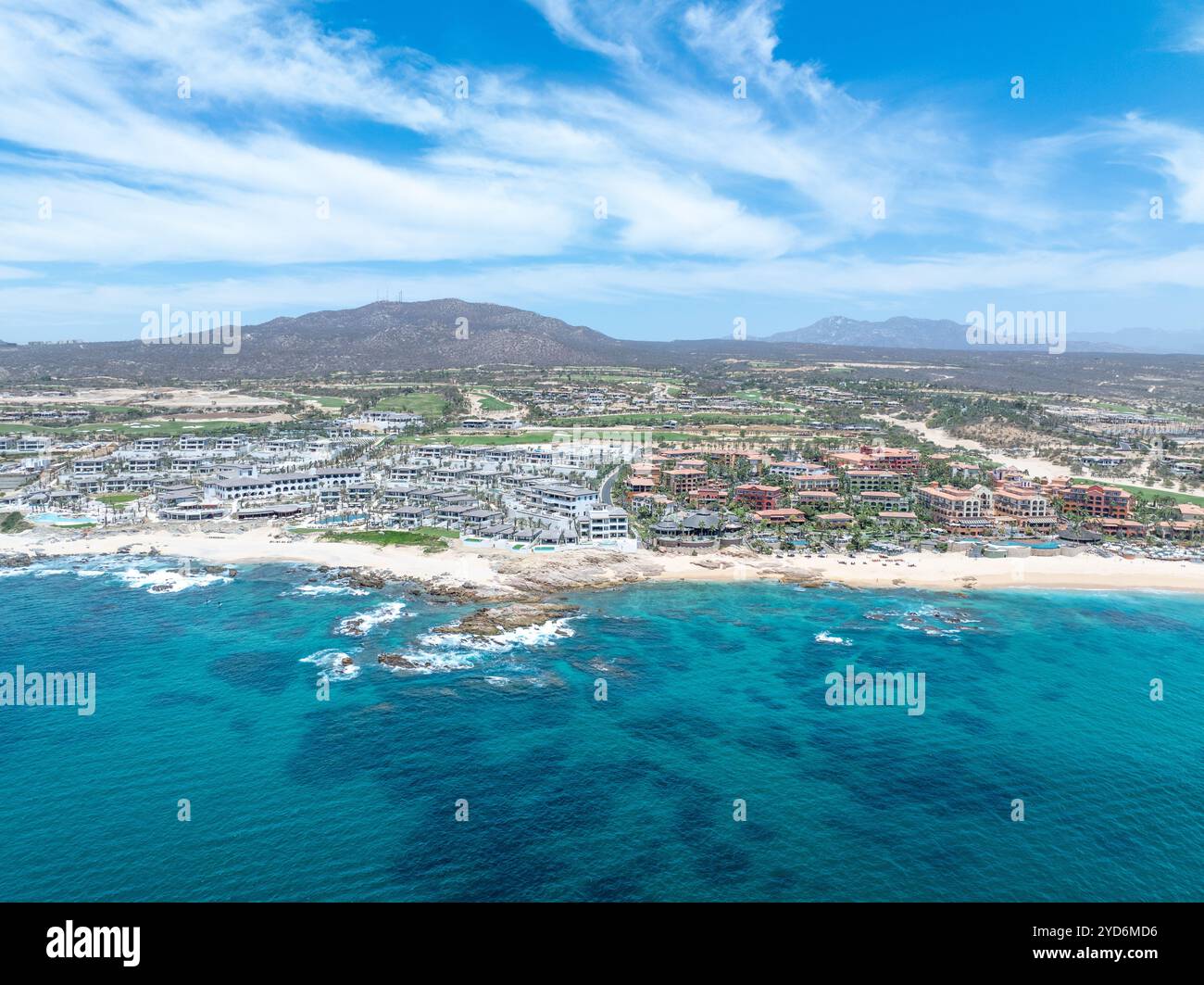 Aerial view of beach in Cabo San Jose, Baja California Sur, Mexico ...