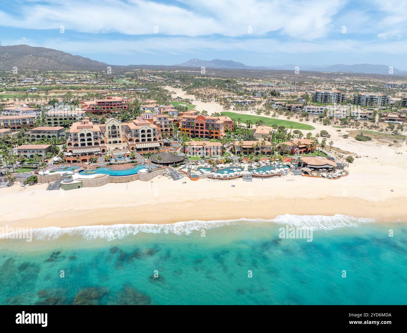 Aerial view of beach in Cabo San Jose, Baja California Sur, Mexico ...