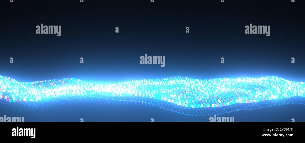 Digital Wave. 3d illustration Stock Photo - Alamy
