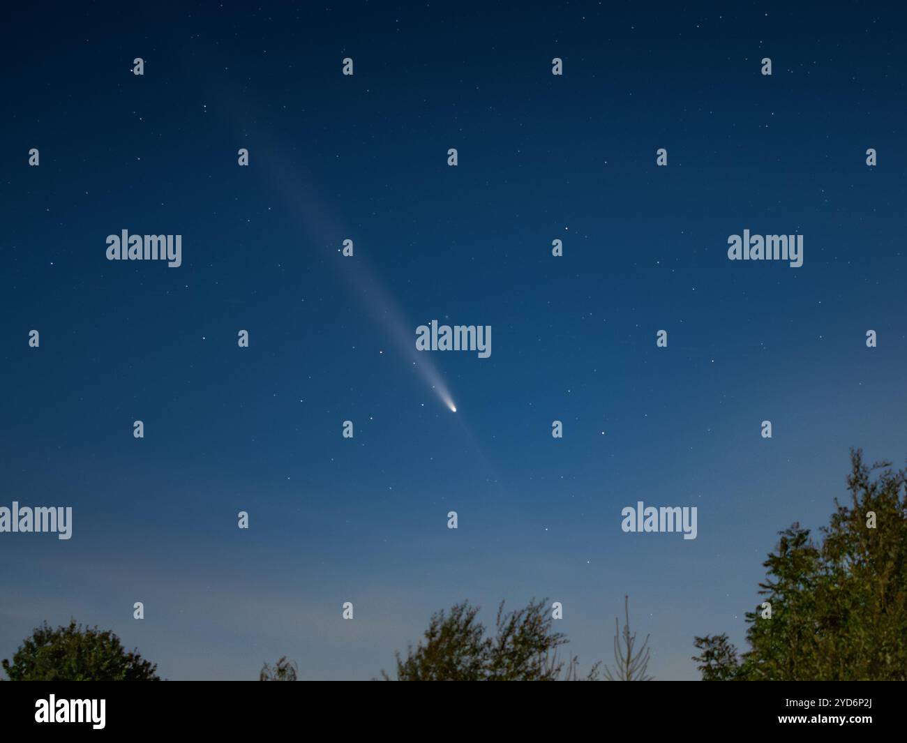 Comet Tsuchinshan ATLAS C 2023 A3 on the sky seen around Germany on the ...