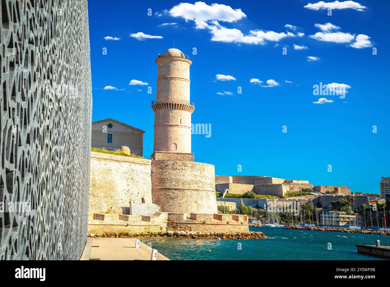 City of Marseille waterfront lighthouse view Stock Photo - Alamy