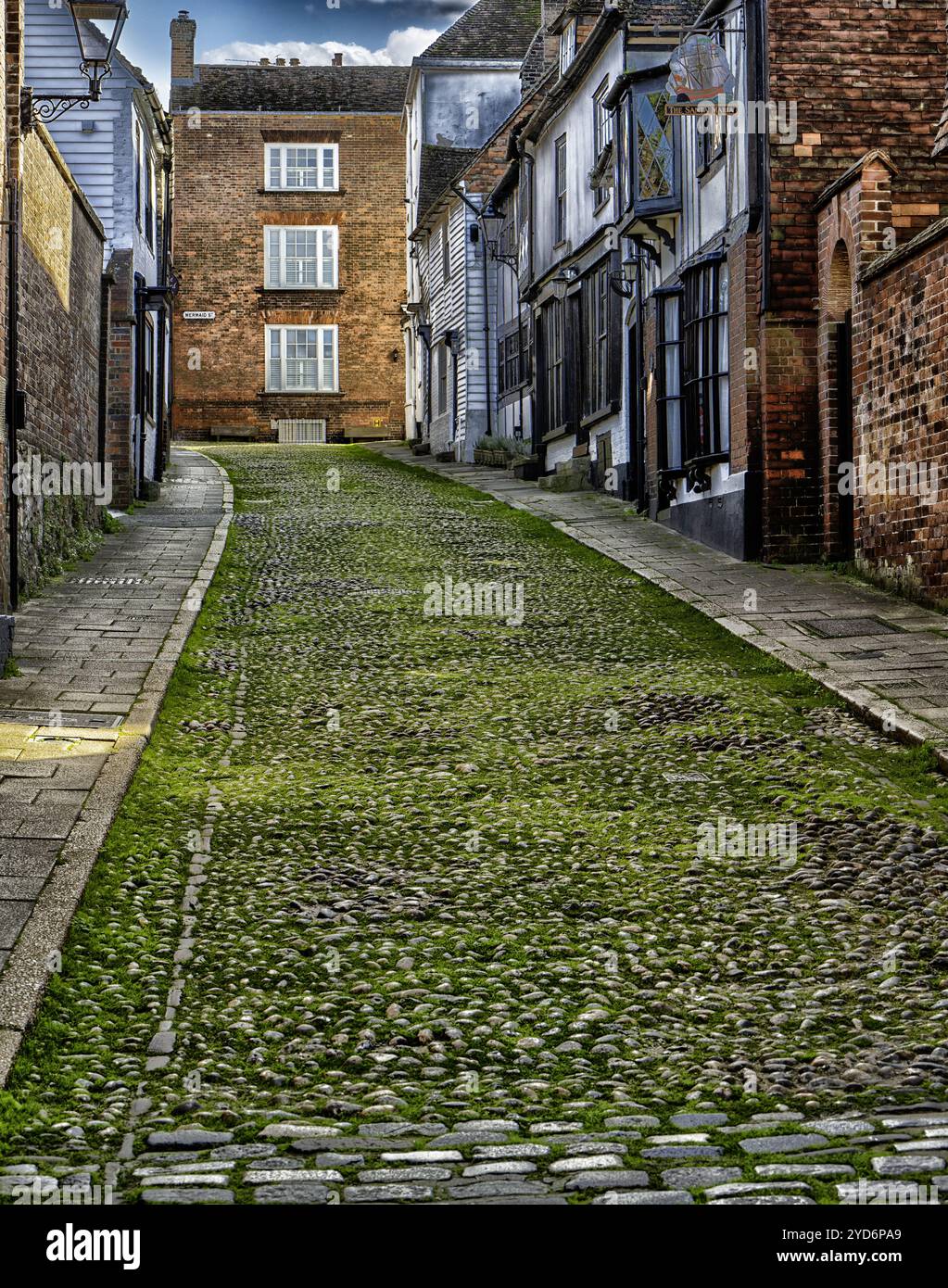 Old historic housing in West Street, Rye, East Sussex, England, UK ...