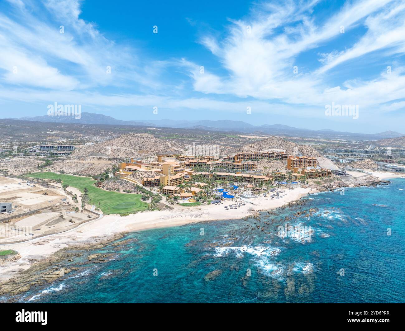 Aerial view of beach in Cabo San Jose, Baja California Sur, Mexico ...