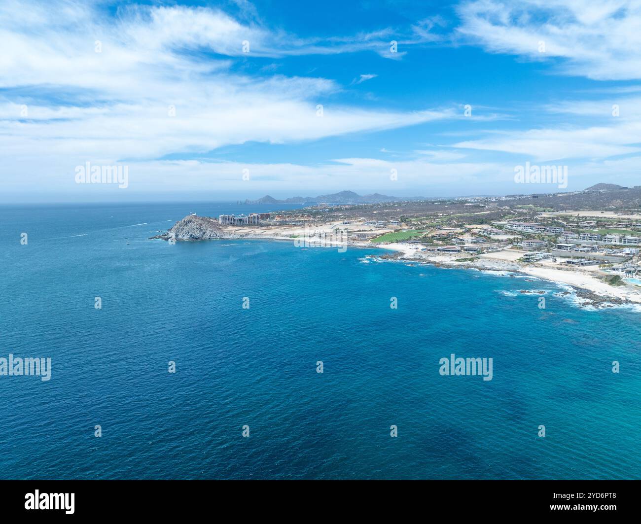 Aerial view of beach in Cabo San Jose, Baja California Sur, Mexico ...