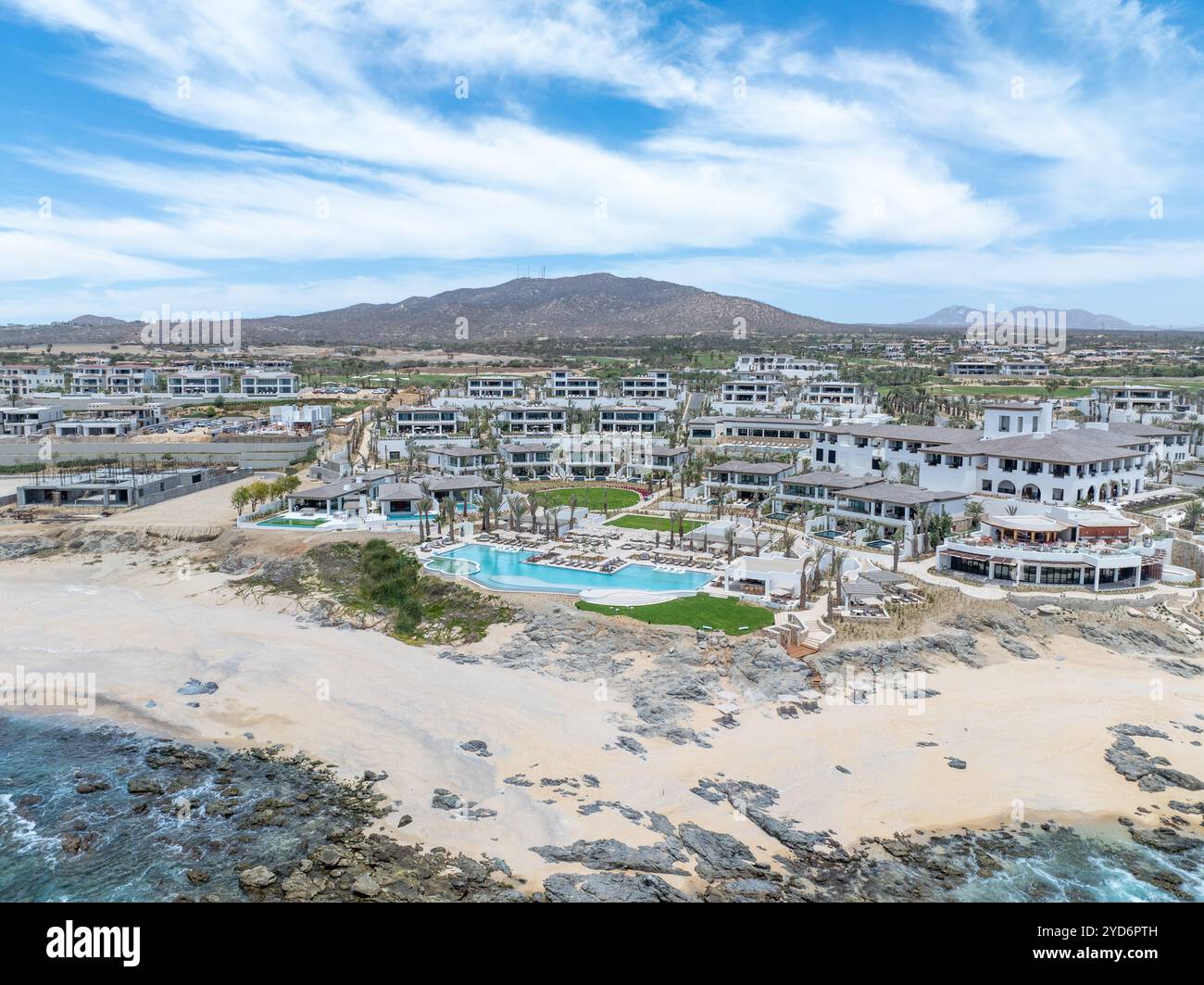 Aerial view of beach in Cabo San Jose, Baja California Sur, Mexico ...