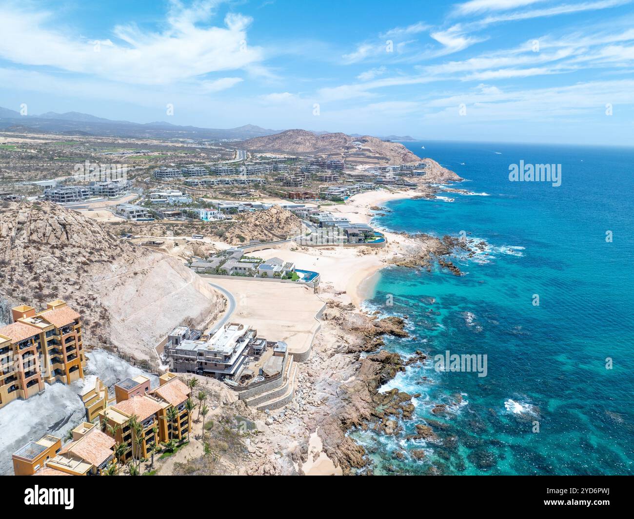 Aerial view of beach in Cabo San Jose, Baja California Sur, Mexico ...