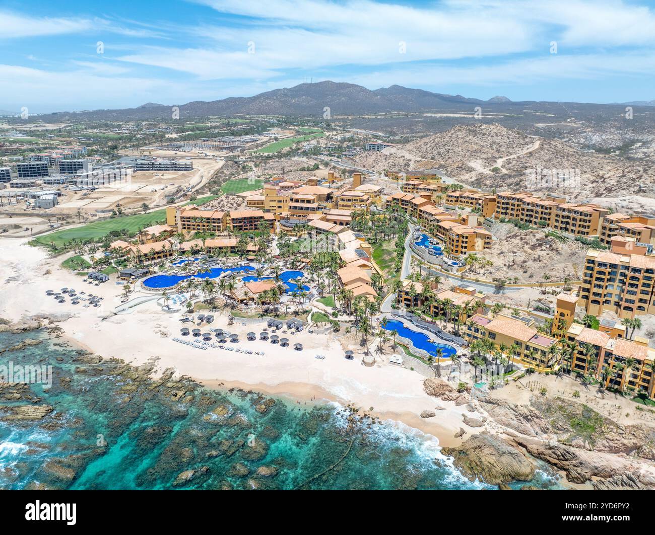 Aerial view of beach in Cabo San Jose, Baja California Sur, Mexico ...
