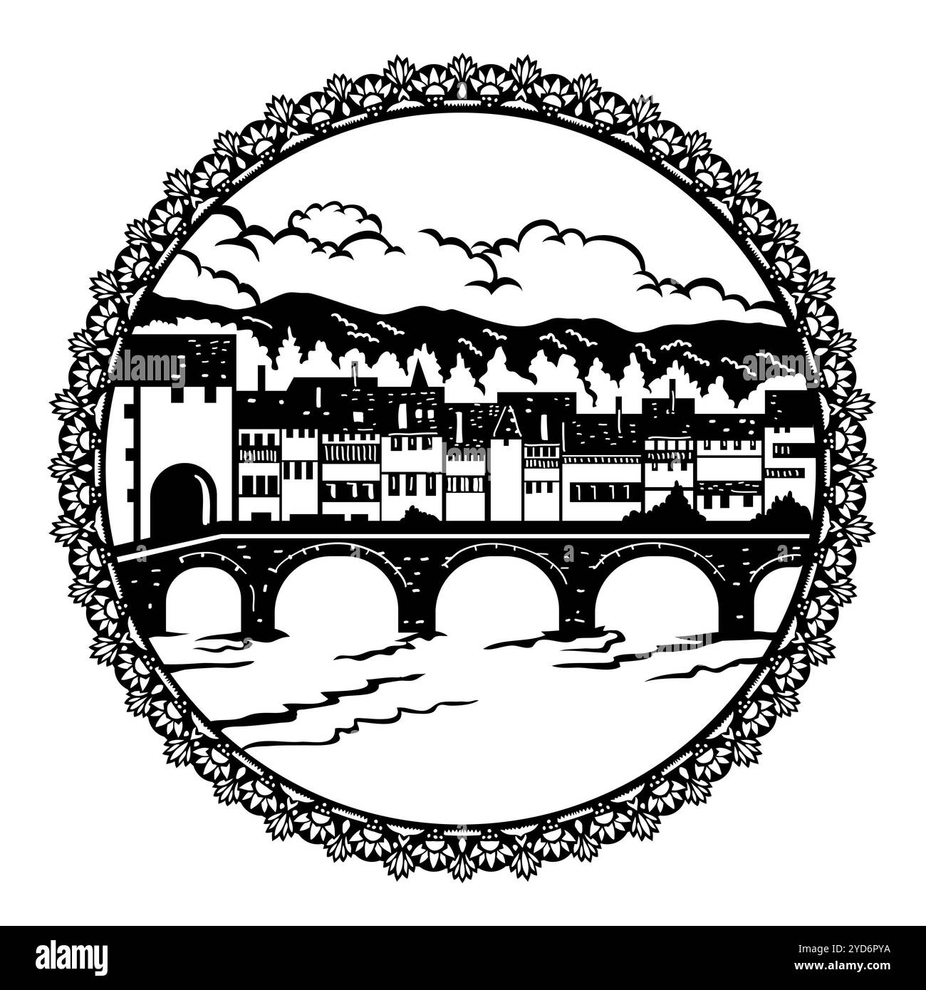 Bridge at St Ursanne in Doubs Nature Park in Switzerland Swiss ...