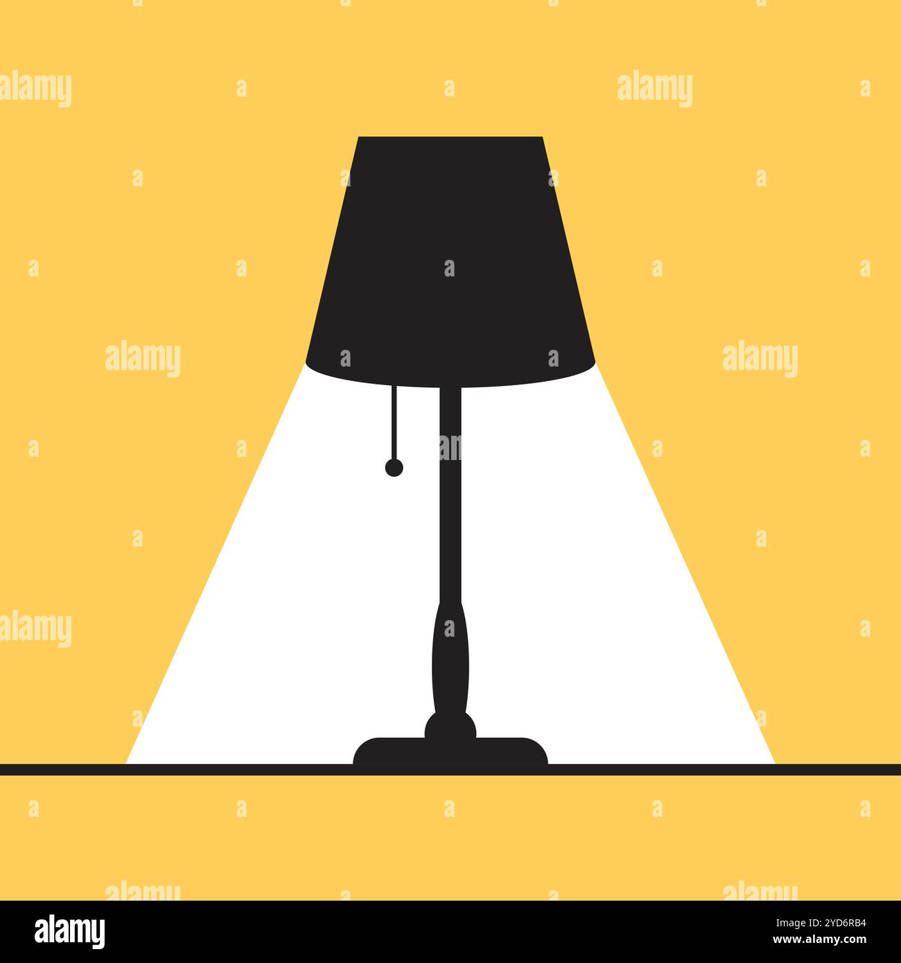 Lamp spotlight icon in flat style. Spotlight vector illustration on ...