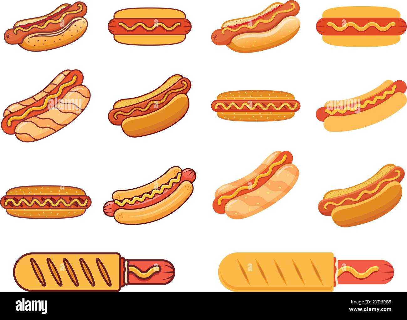 Sausage icon set in Cut Out Stock Images & Pictures - Alamy
