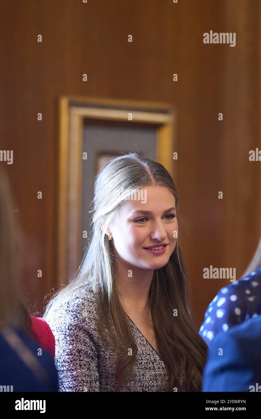 Oviedo, Asturias, Spain. 25th Oct, 2024. Crown Princess Leonor attends ...