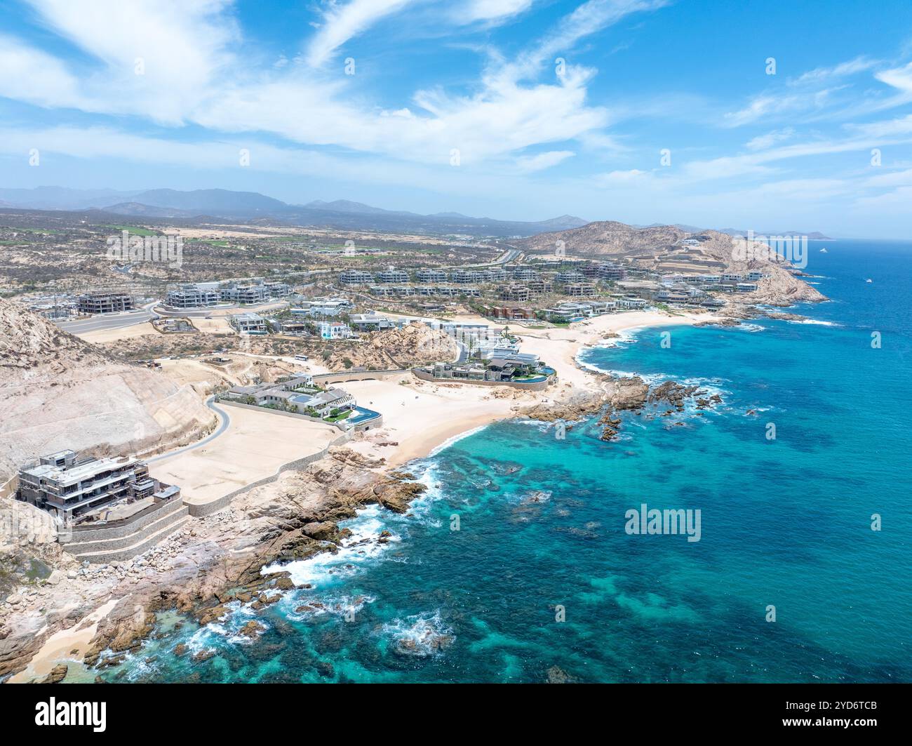 Aerial view of beach in Cabo San Jose, Baja California Sur, Mexico ...