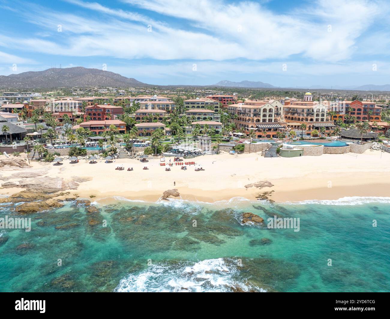 Aerial view of beach in Cabo San Jose, Baja California Sur, Mexico ...