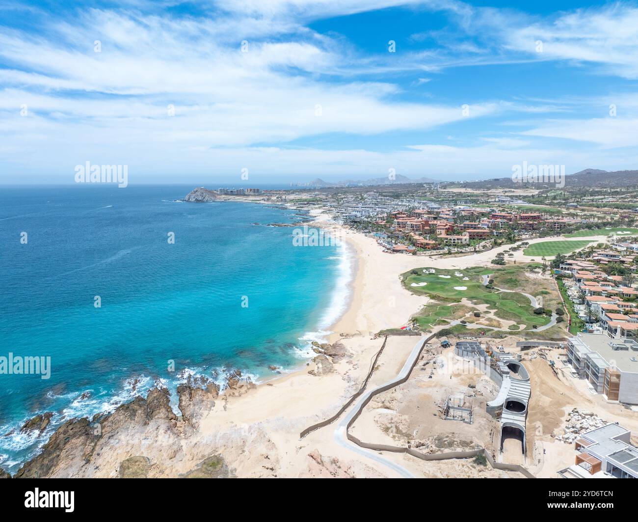 Aerial view of beach in Cabo San Jose, Baja California Sur, Mexico ...