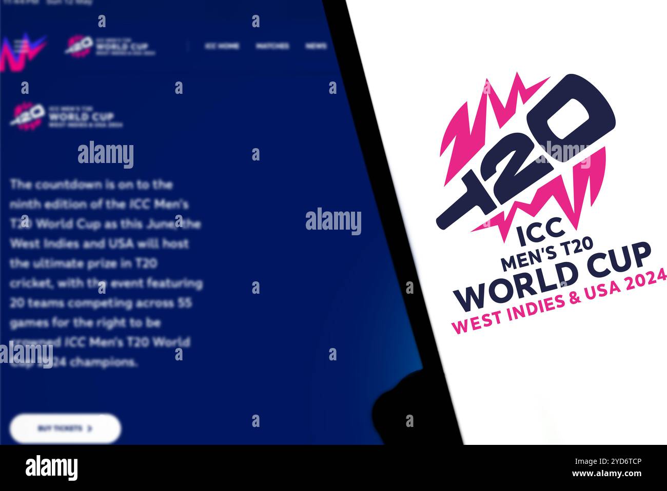 Dhaka, Bangladesh- 14 May 2024: ICC Men's T20 World Cup logo is ...