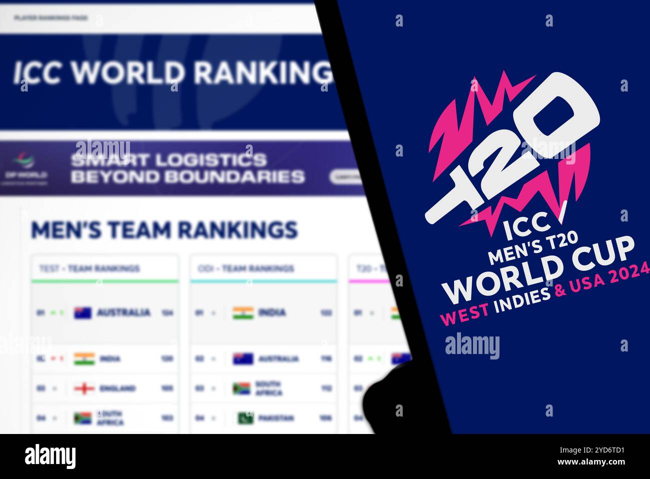 Dhaka, Bangladesh- 14 May 2024: ICC Men's T20 World Cup logo is ...